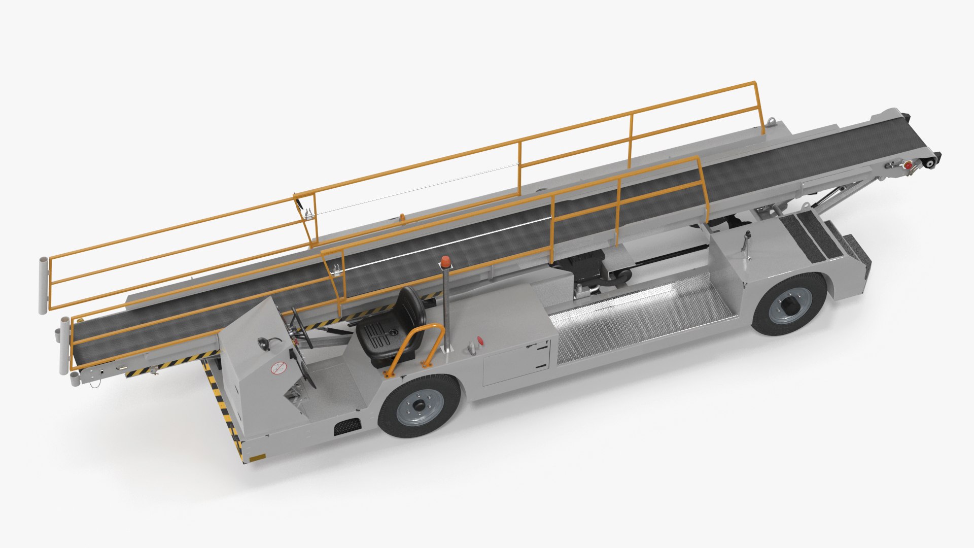 Airport Baggage Convey Tractor Belt Loader Rigged 3D model - TurboSquid ...