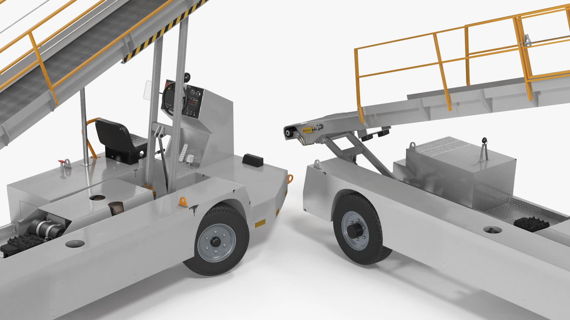 Airport Baggage Convey Tractor Belt Loader Rigged 3D Model - TurboSquid ...