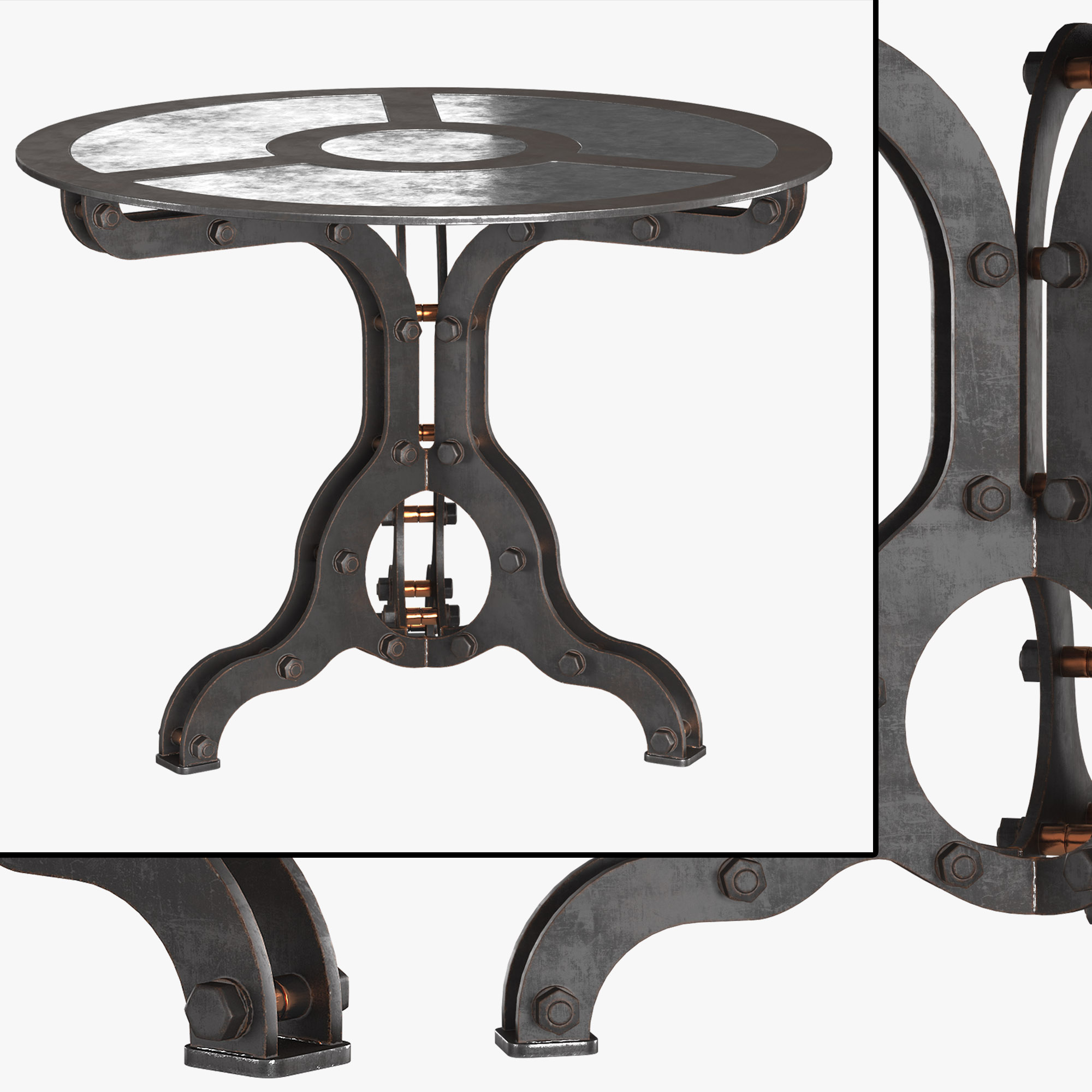 3D model rust end table - TurboSquid 1321910