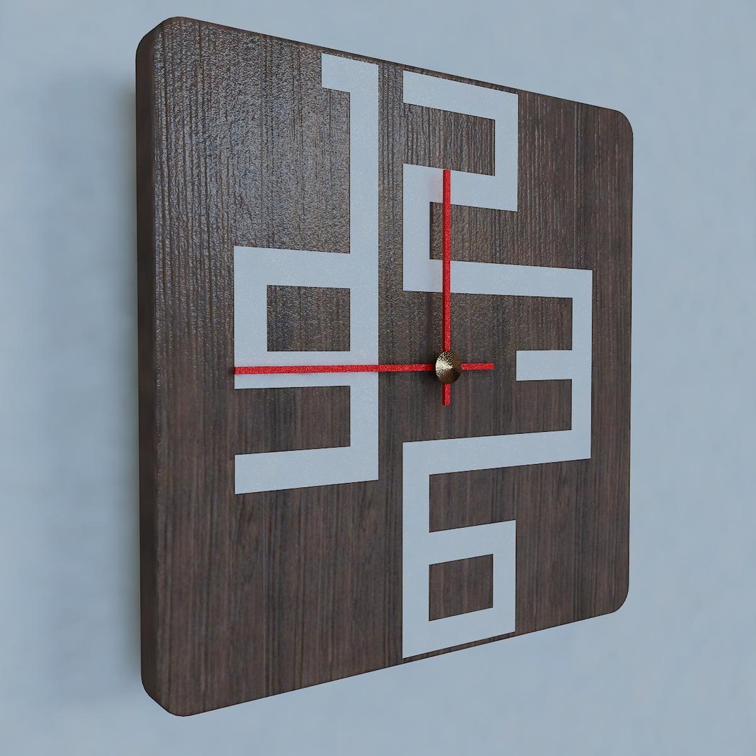 3d model of contemporary wall clock design
