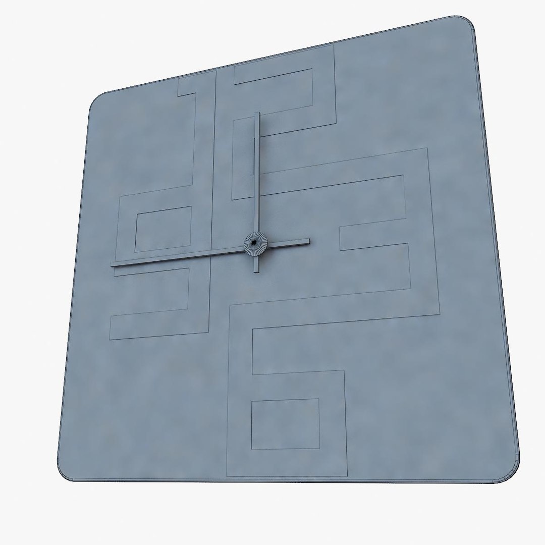 3d model of contemporary wall clock design