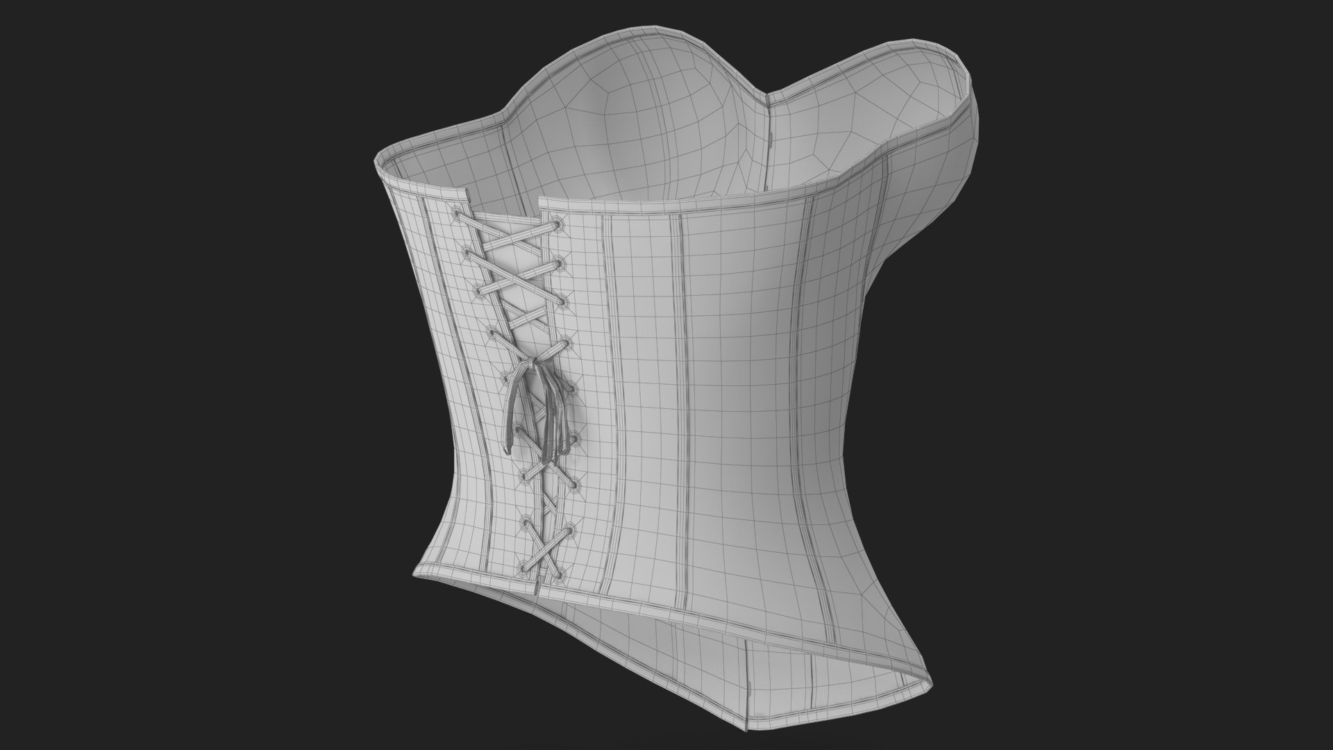 Leather Corset 3D Model - TurboSquid 1772601