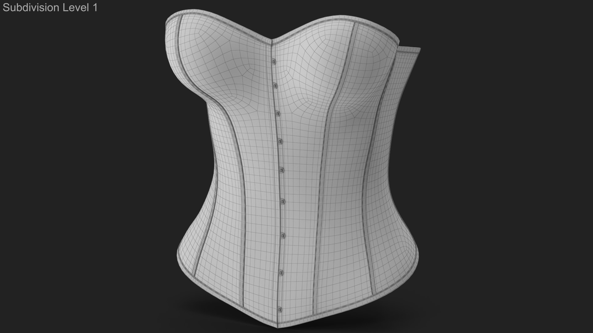 Leather Corset 3D Model - TurboSquid 1772601