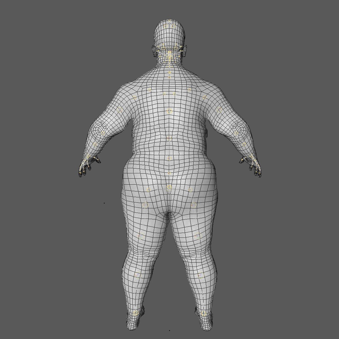 3d Base Mesh Obese 25