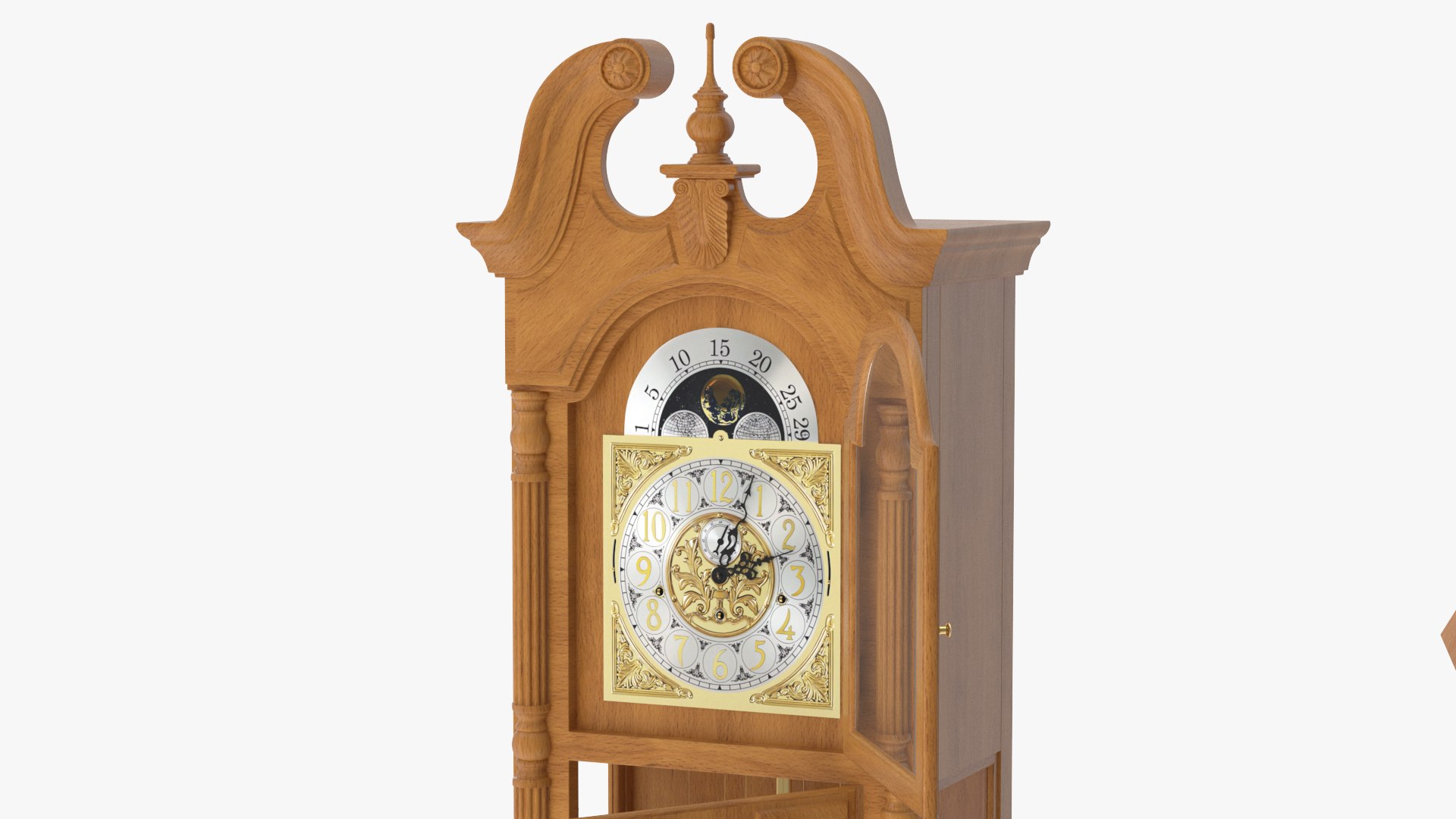 3D Antique Floor Clock Open Model - TurboSquid 2287223