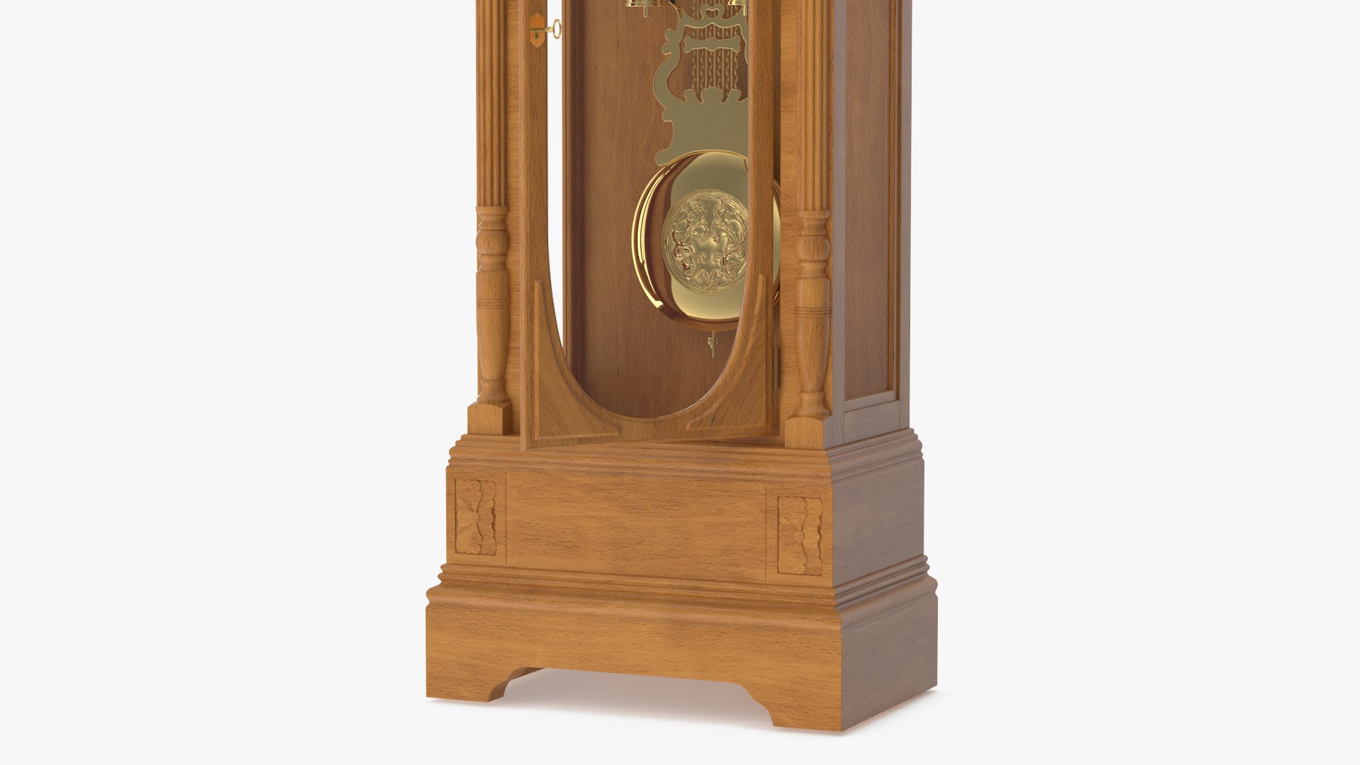 3D Antique Floor Clock Open Model - TurboSquid 2287223