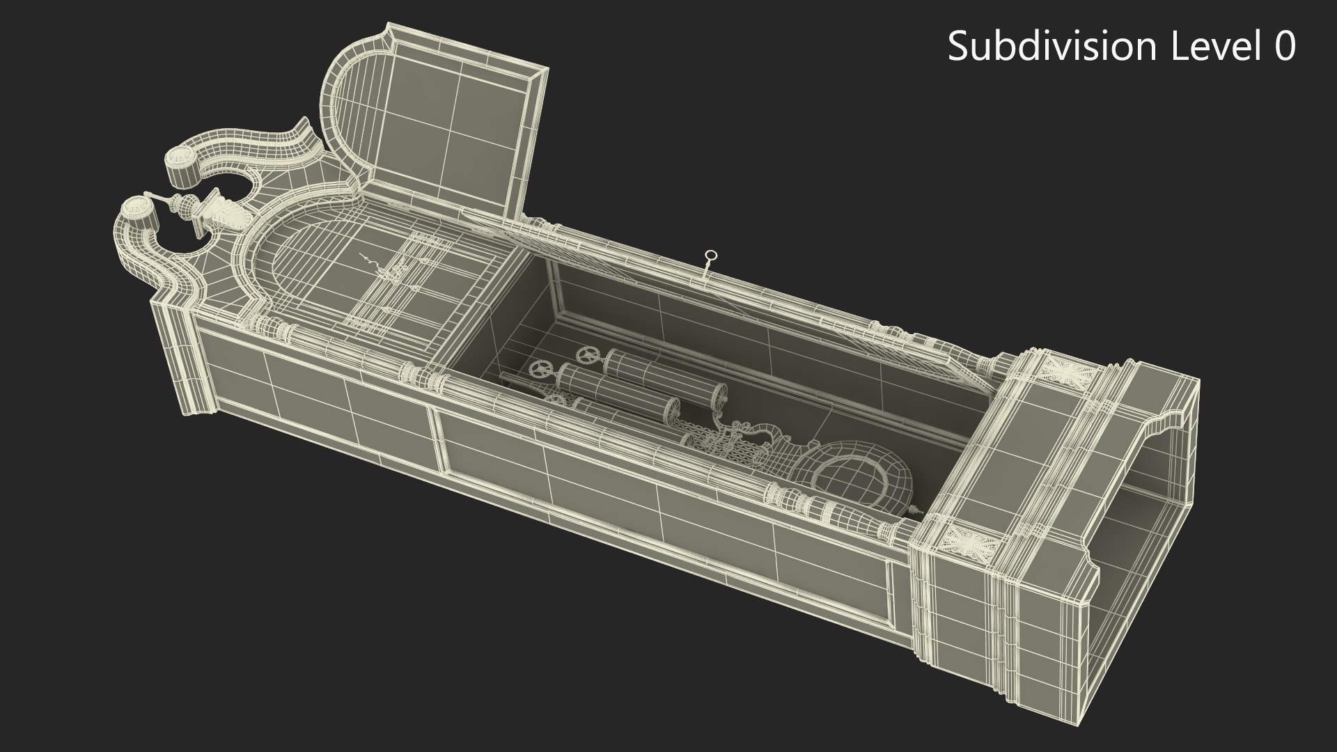 3D Antique Floor Clock Open Model - TurboSquid 2287223