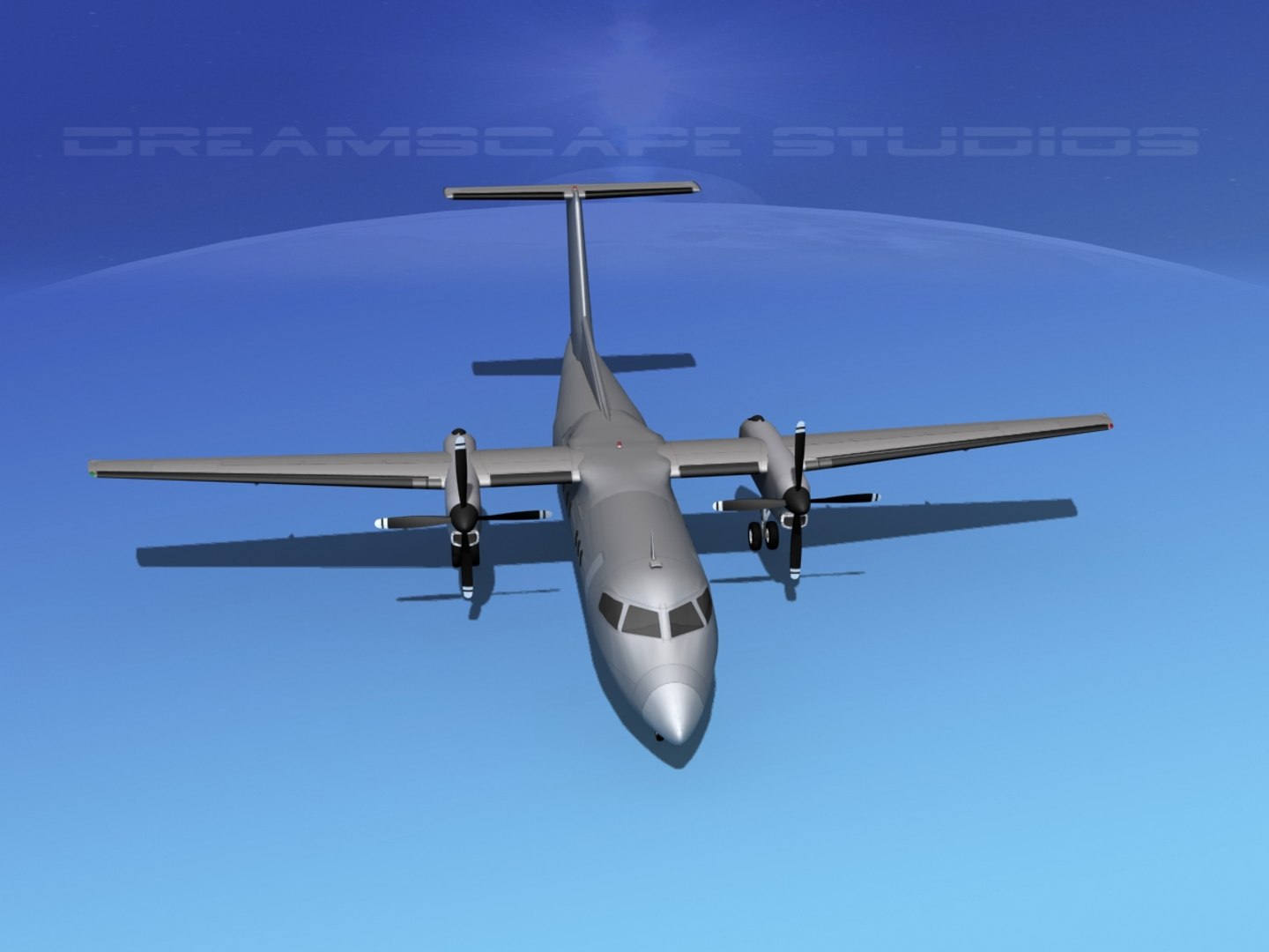 3d Dhc-8-100 Dash 8 Model