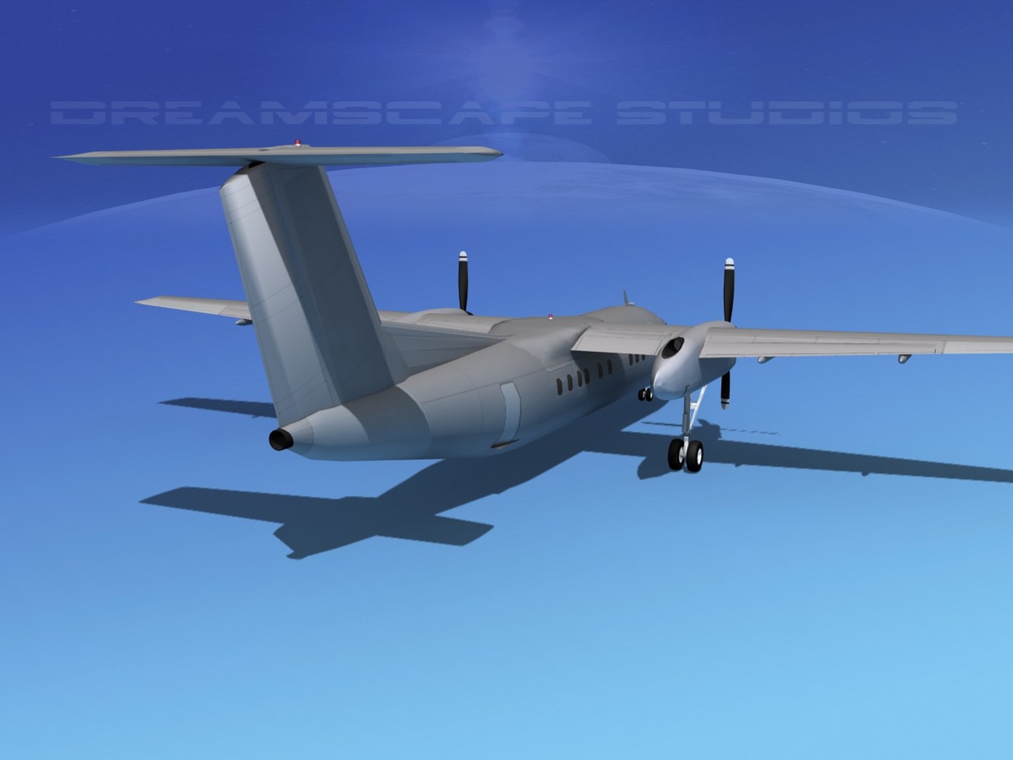 3d Dhc-8-100 Dash 8 Model