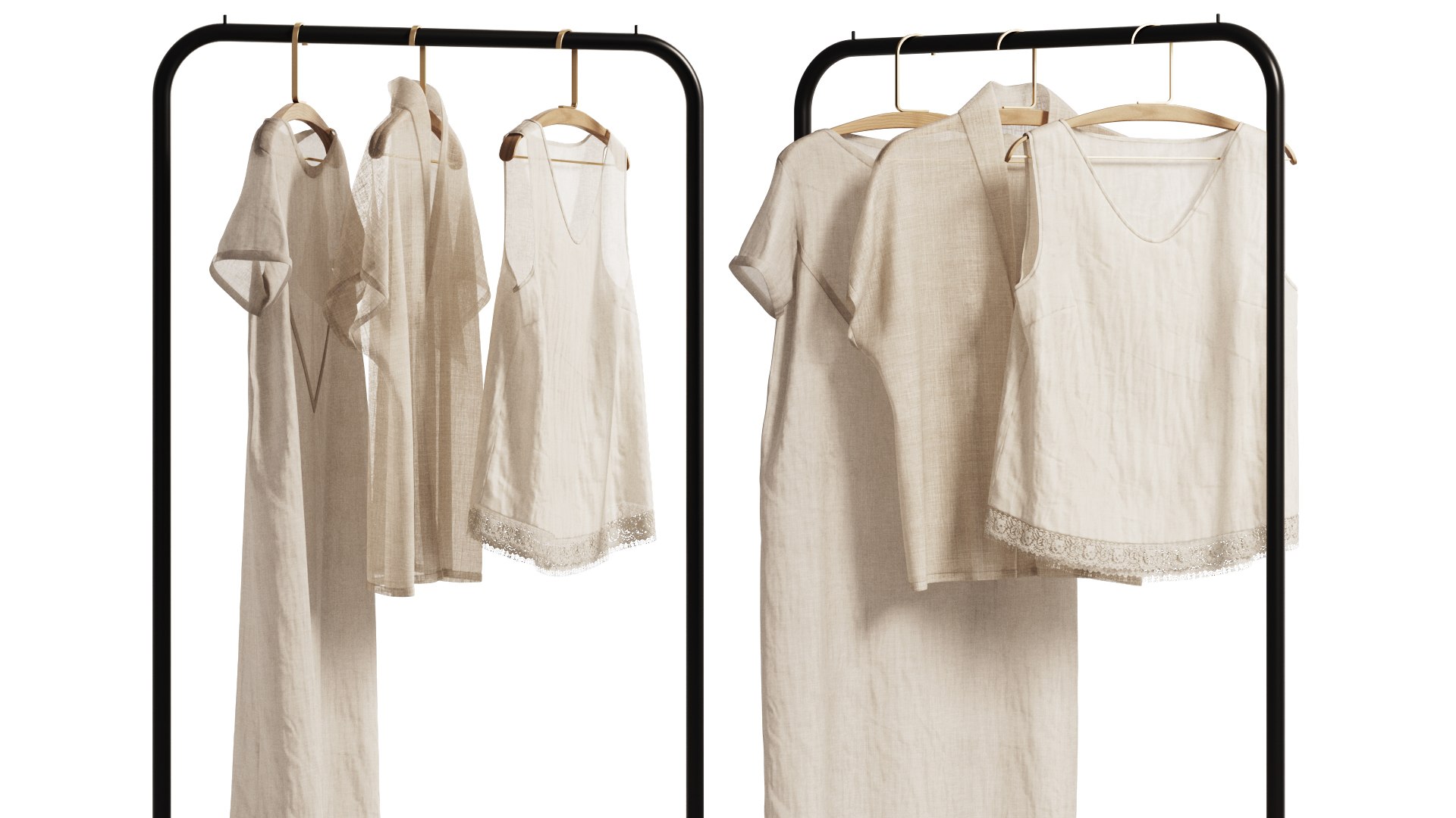 Linen Clothes On Rack 2 3D - TurboSquid 2304551