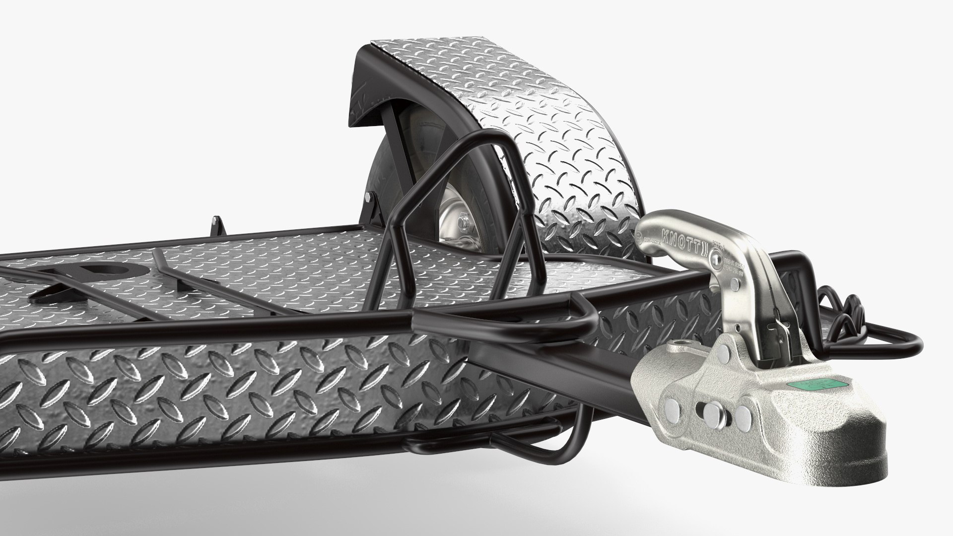 ATV Trailer Empty And Trailer Coupling Hitch 3D Model - TurboSquid 2329243