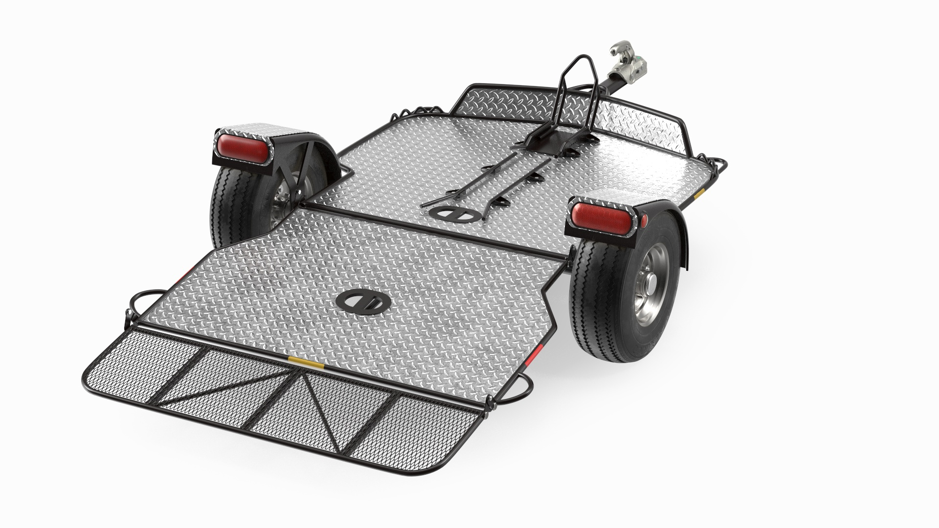 ATV Trailer Empty And Trailer Coupling Hitch 3D Model - TurboSquid 2329243