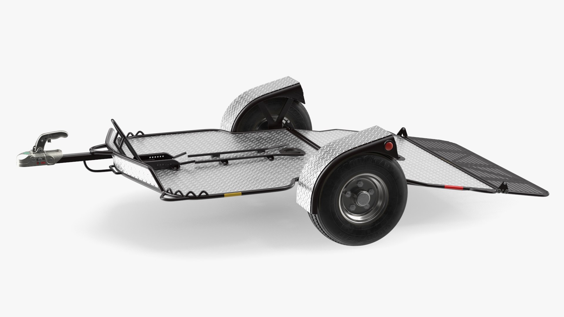 ATV Trailer Empty And Trailer Coupling Hitch 3D Model - TurboSquid 2329243