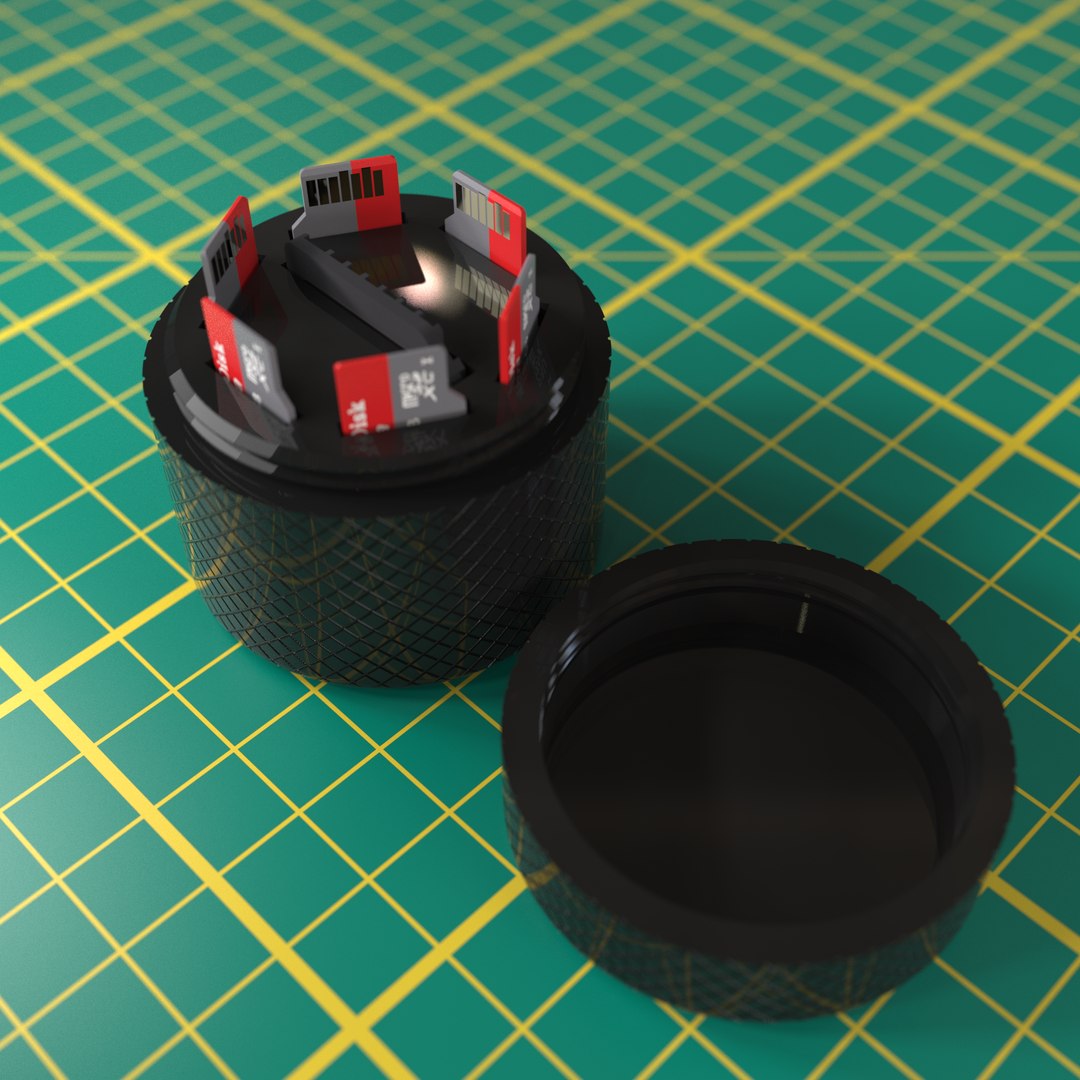 3D Knurled SD Box - TurboSquid 2175059