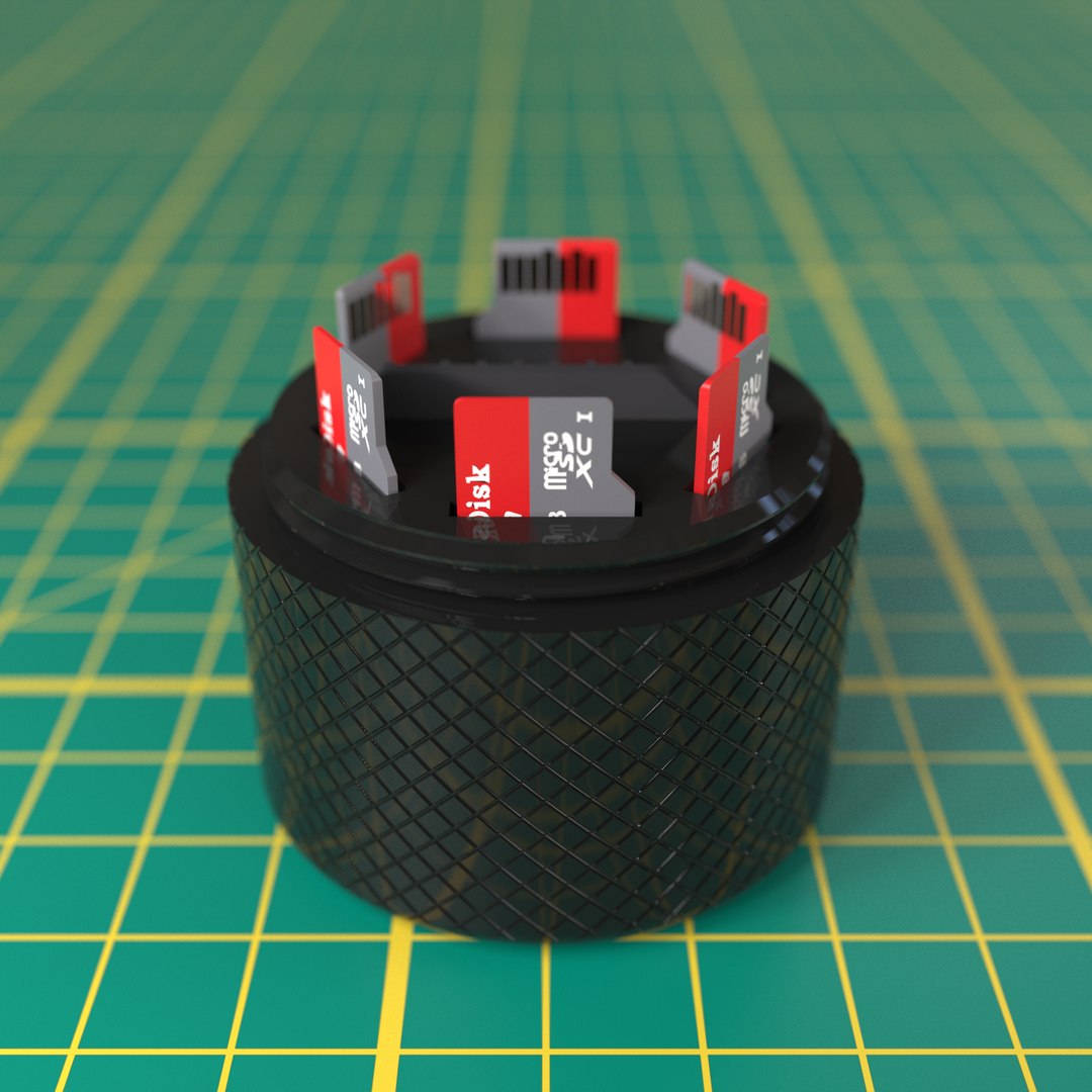 3D Knurled SD Box - TurboSquid 2175059