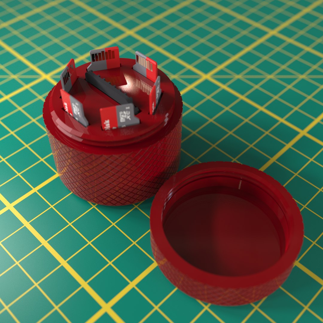 3D Knurled SD Box - TurboSquid 2175059