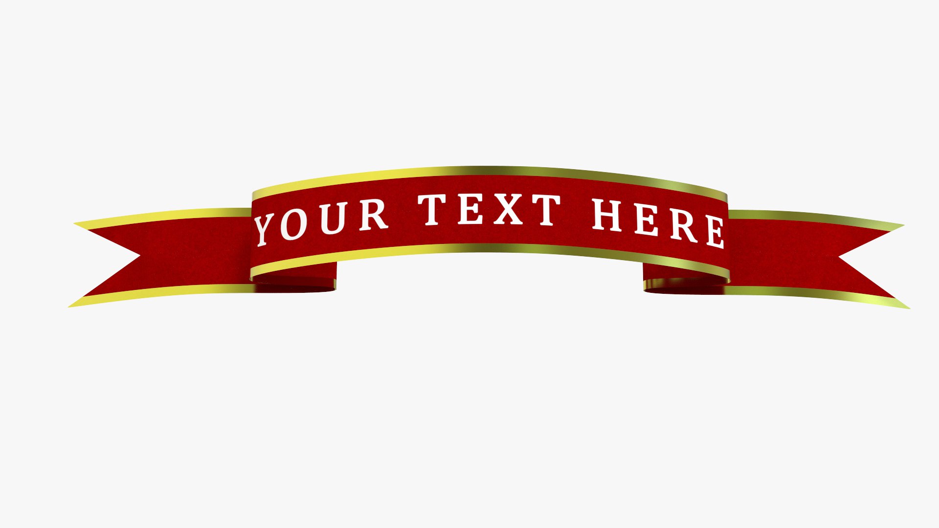 Red Ribbons Banners Model - TurboSquid 2002716