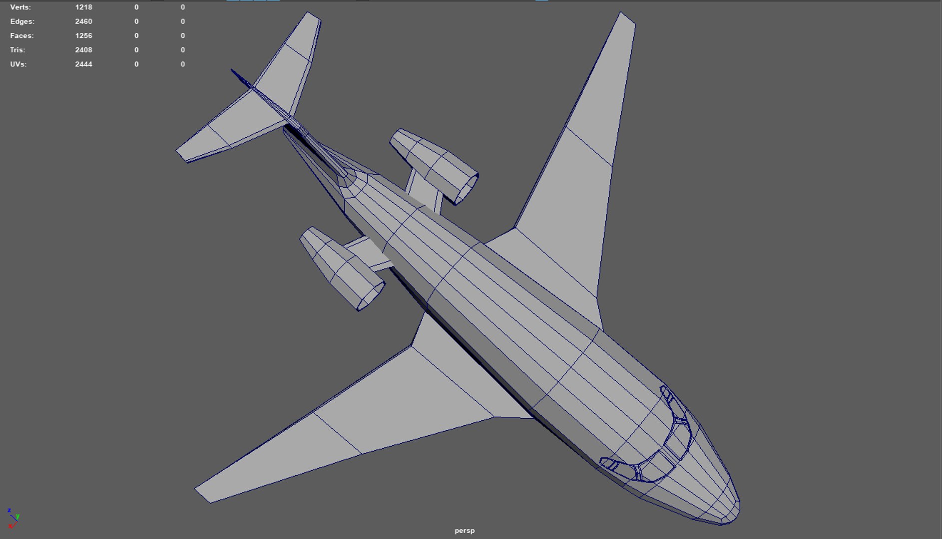 Low Poly Plane 01 3D model - TurboSquid 2141524