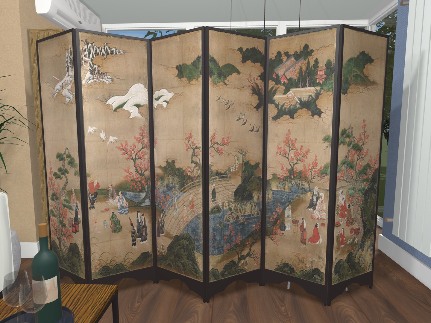 3D Folding Screen With Picture Model - TurboSquid 2339600