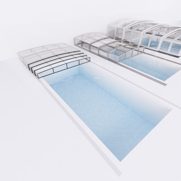 Piscina com cobertura - Família Revit paramétrica completa Modelo 3D ...
