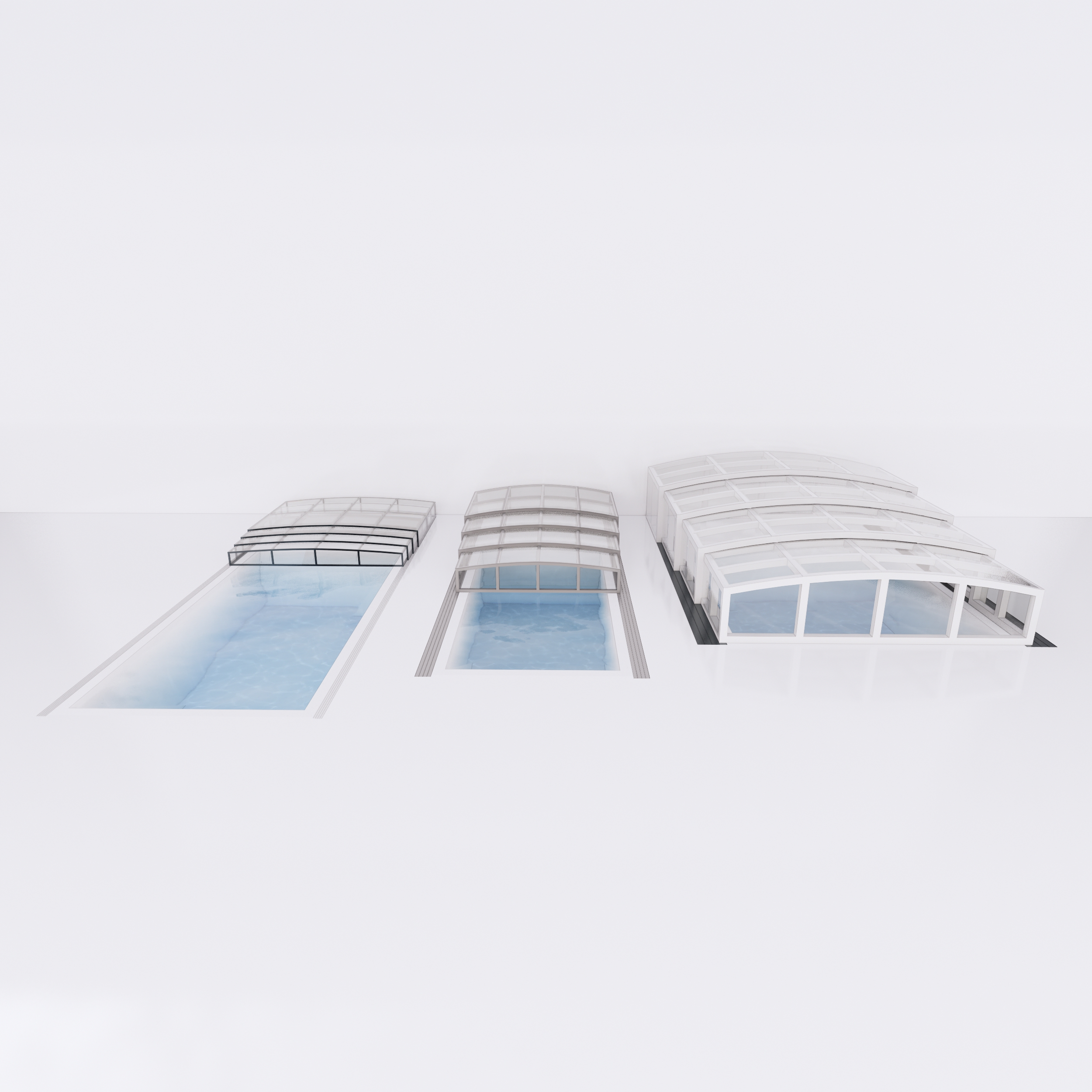 Piscina com cobertura - Família Revit paramétrica completa Modelo 3D ...