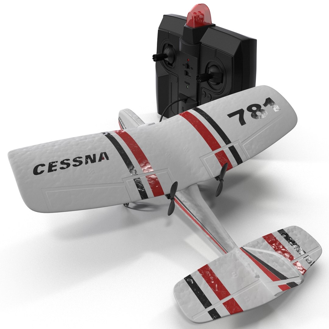 remote control airplane cessna 3d model