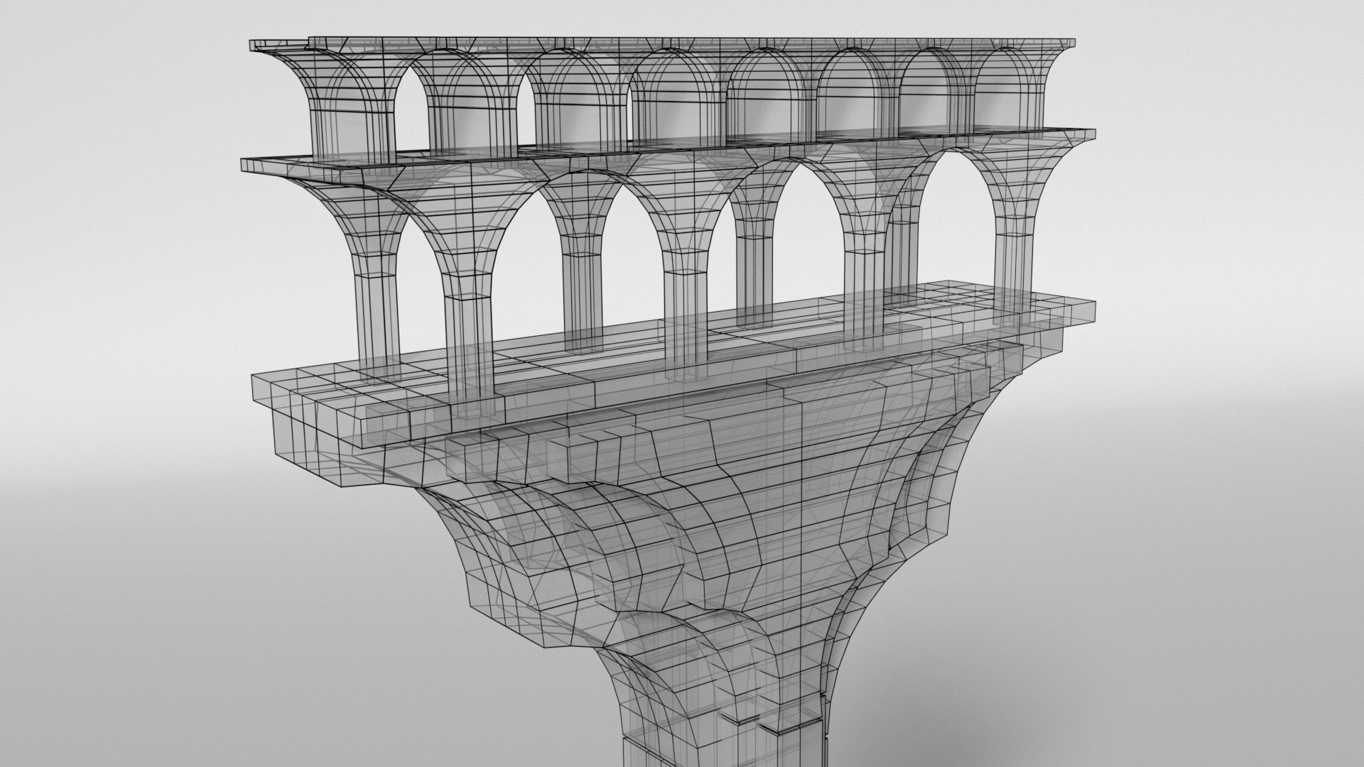 3d Model Ancient Aqueduct Section