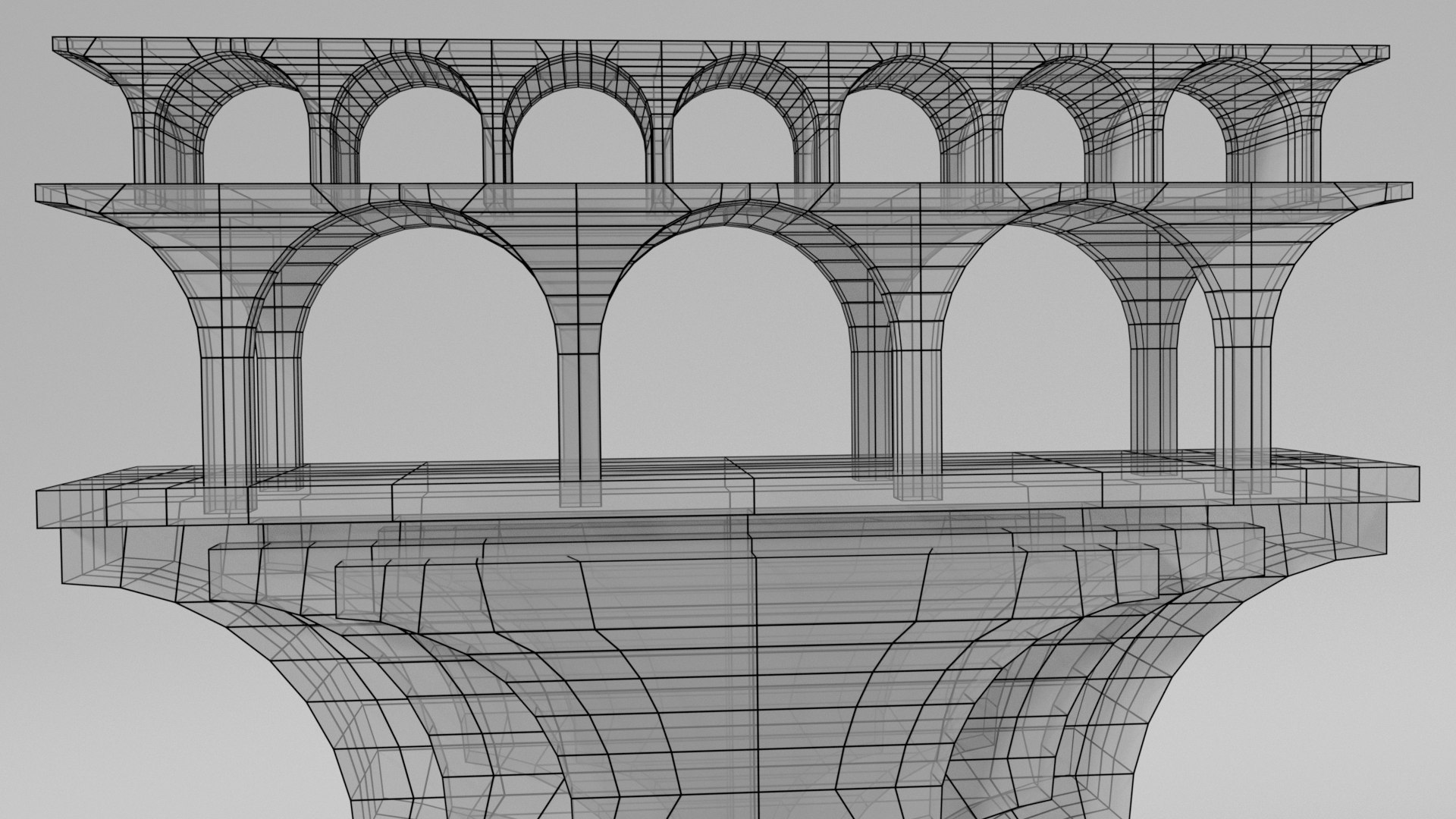 3d Model Ancient Aqueduct Section