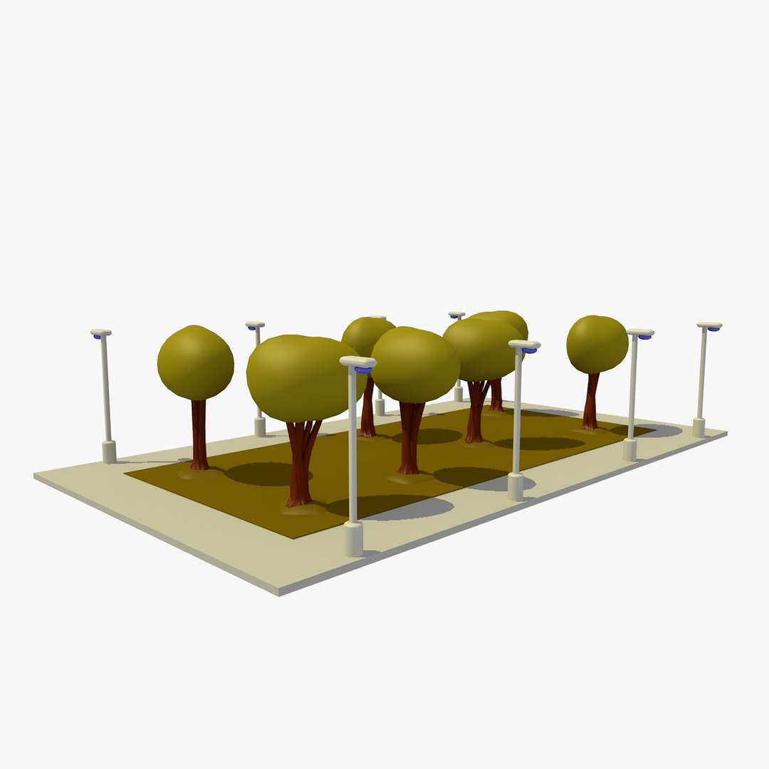3d Model Street Park