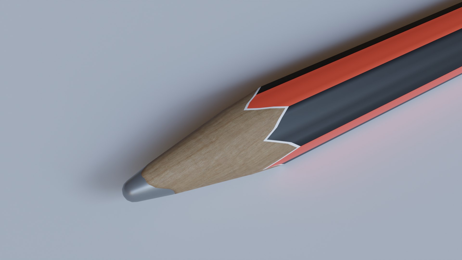 Low Poly Writing Pencil 2B Model - TurboSquid 2161369