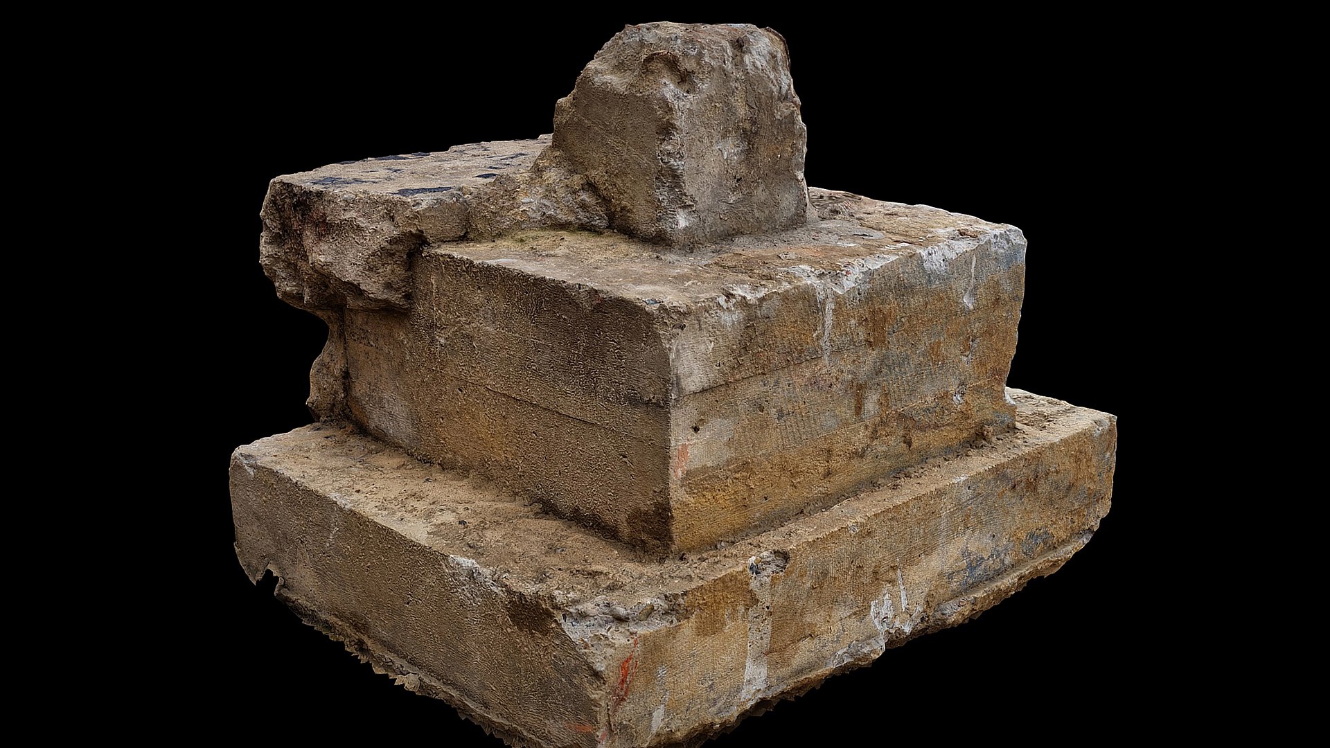 3D Concrete Block Debris Ruins Photogrammetry - TurboSquid 2275340