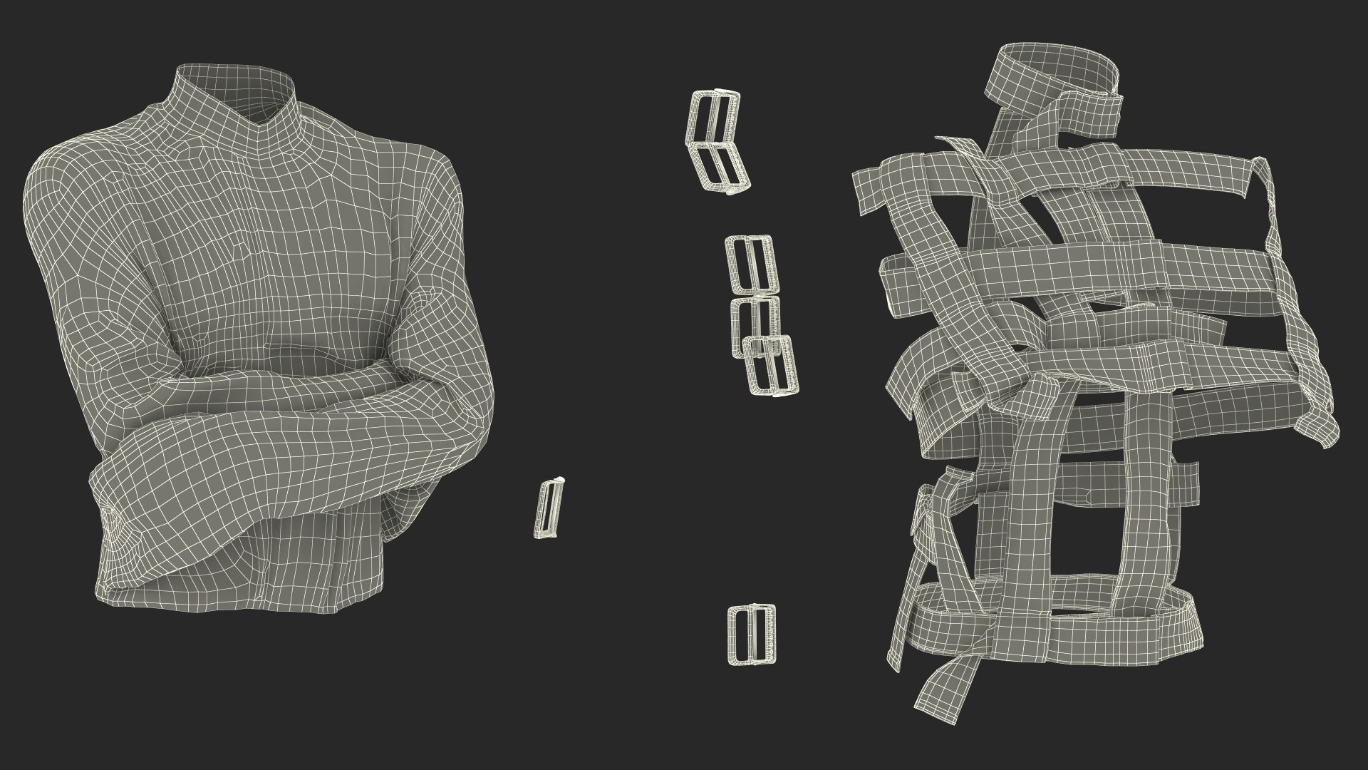 Human Strait Jacket White 3D Model - TurboSquid 2291244