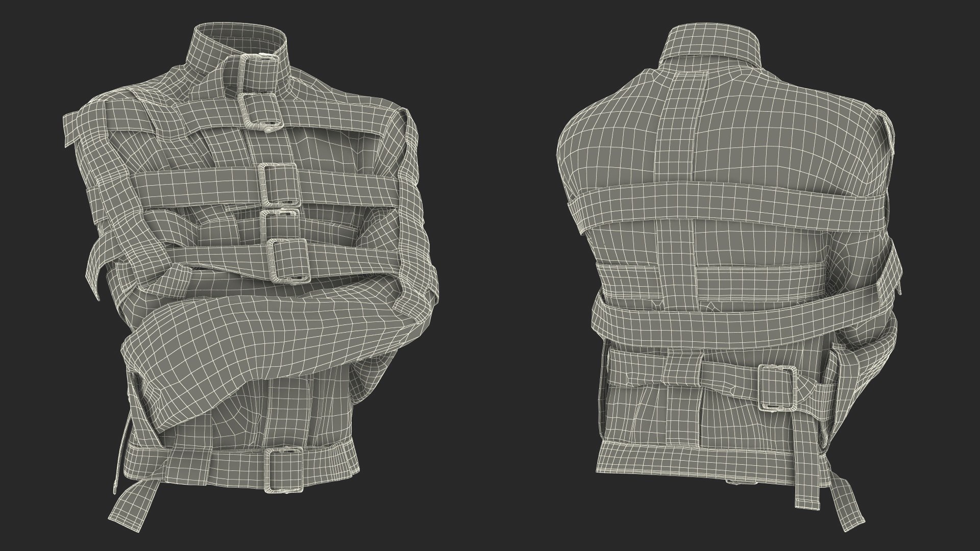 Human Strait Jacket White 3D Model - TurboSquid 2291244