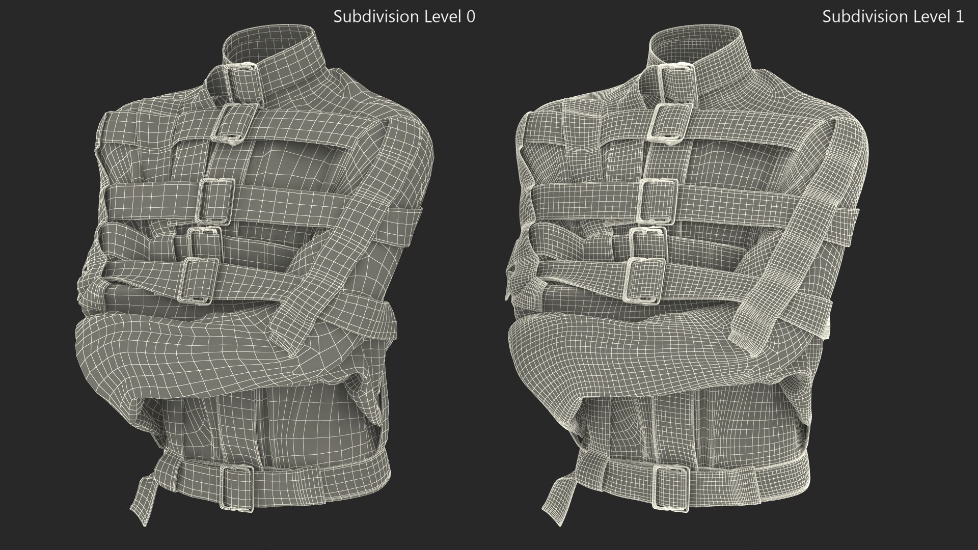 Human Strait Jacket White 3D Model - TurboSquid 2291244