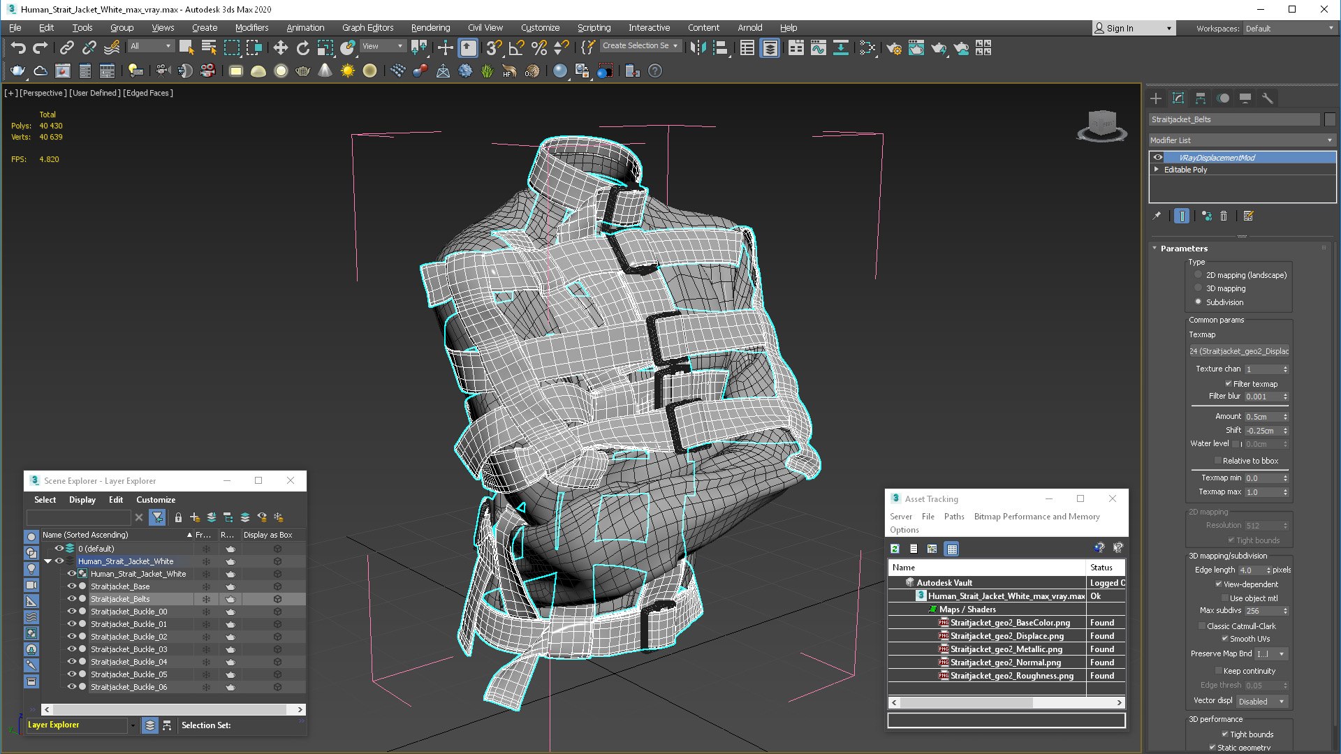 Human Strait Jacket White 3D Model - TurboSquid 2291244
