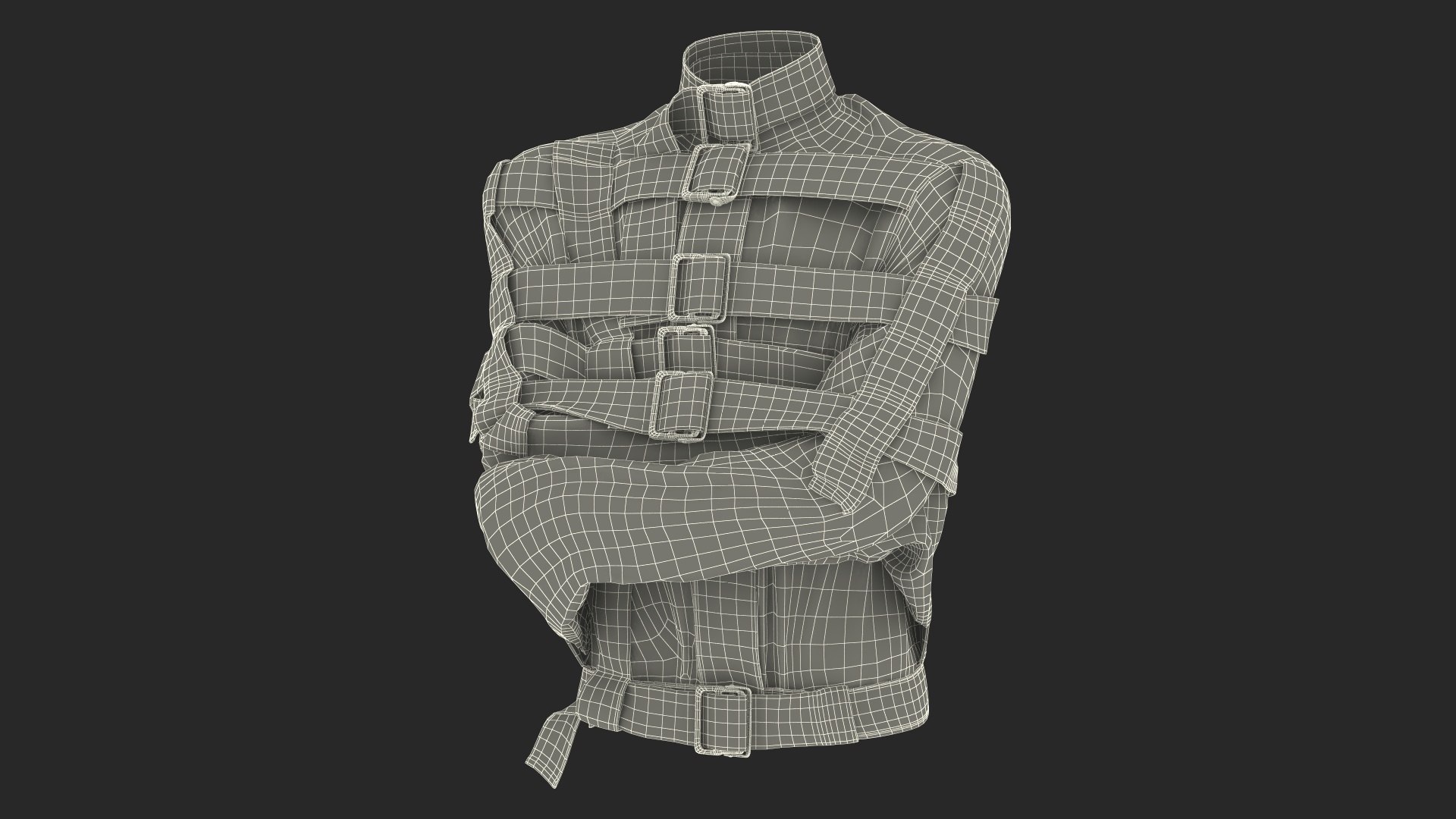 Human Strait Jacket White 3D Model - TurboSquid 2291244