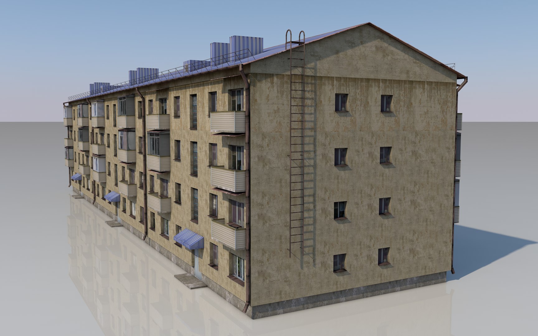 Multi-storey House 3D Model - TurboSquid 1328450