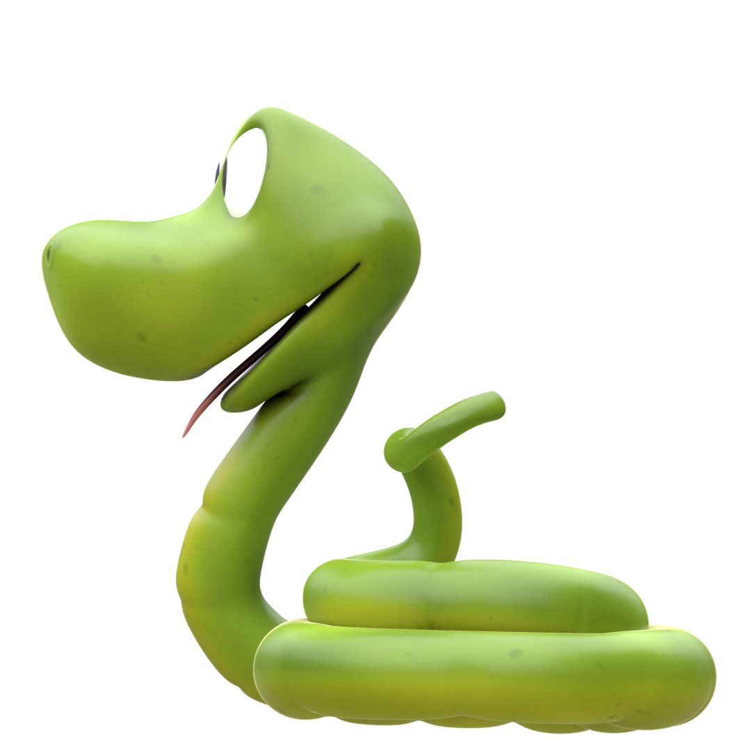 3D Snake Cartoon - TurboSquid 1411929