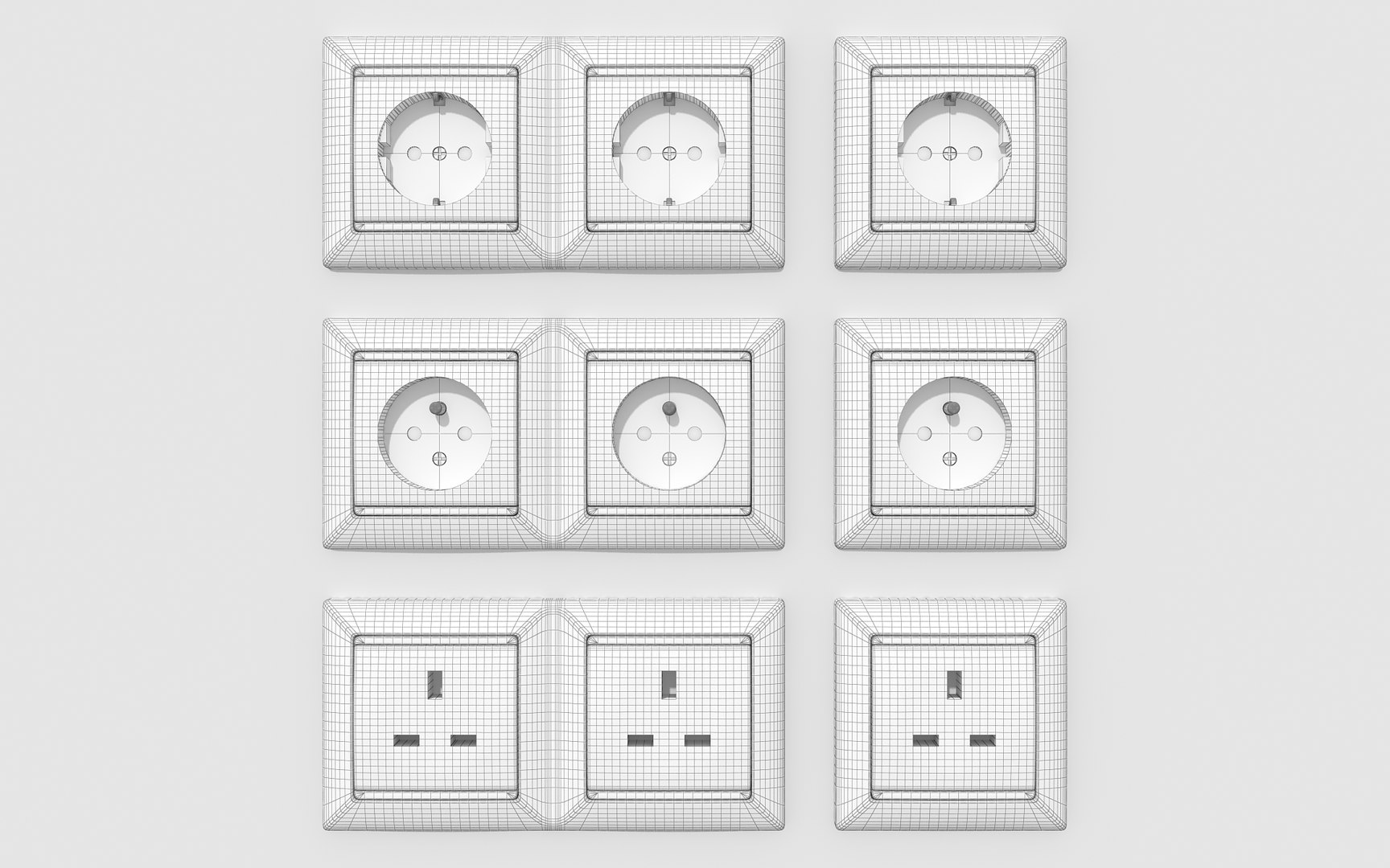 3D Switches And Sockets - TurboSquid 2372571