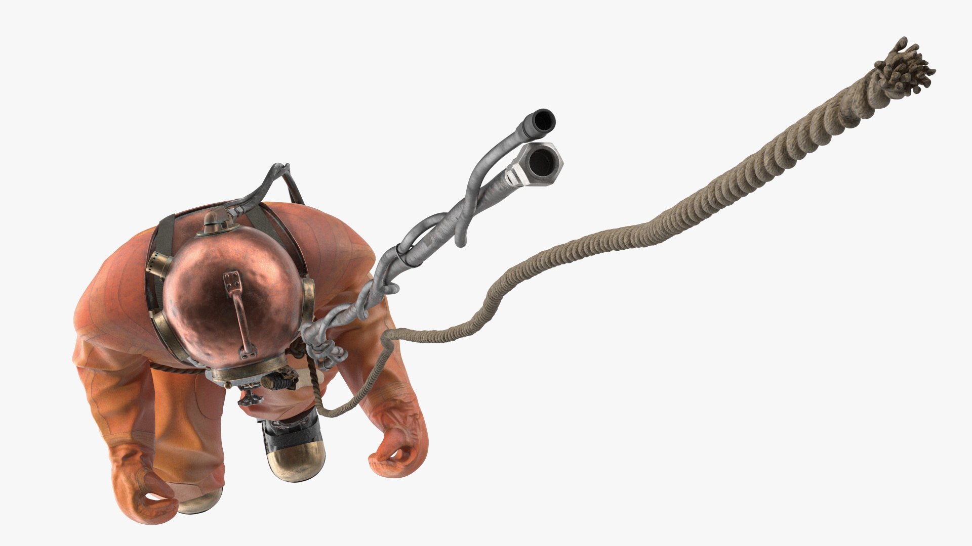 Diving Armor Old Diving Pose 3D Model - TurboSquid 2318337