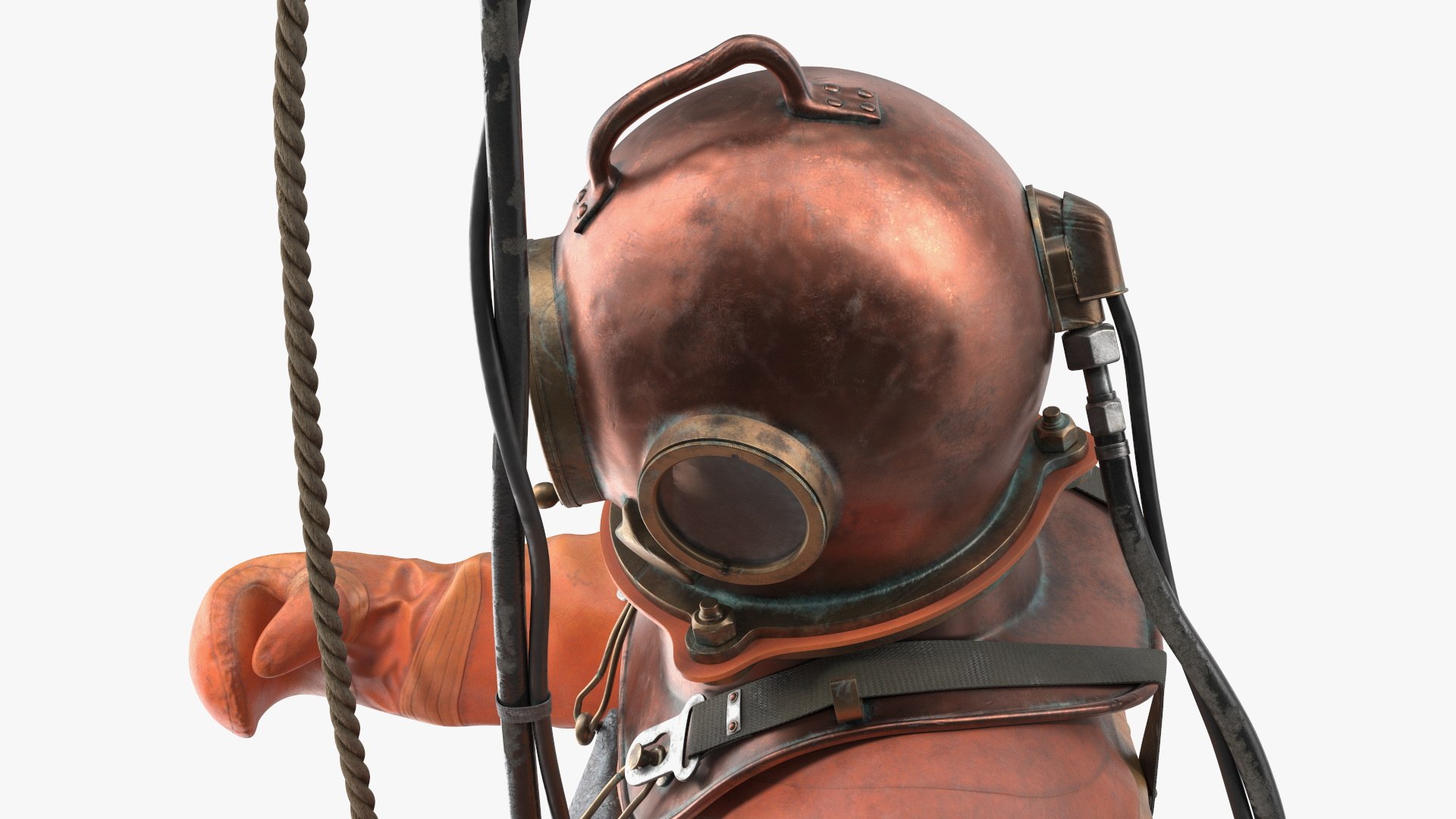 Diving Armor Old Diving Pose 3D Model - TurboSquid 2318337