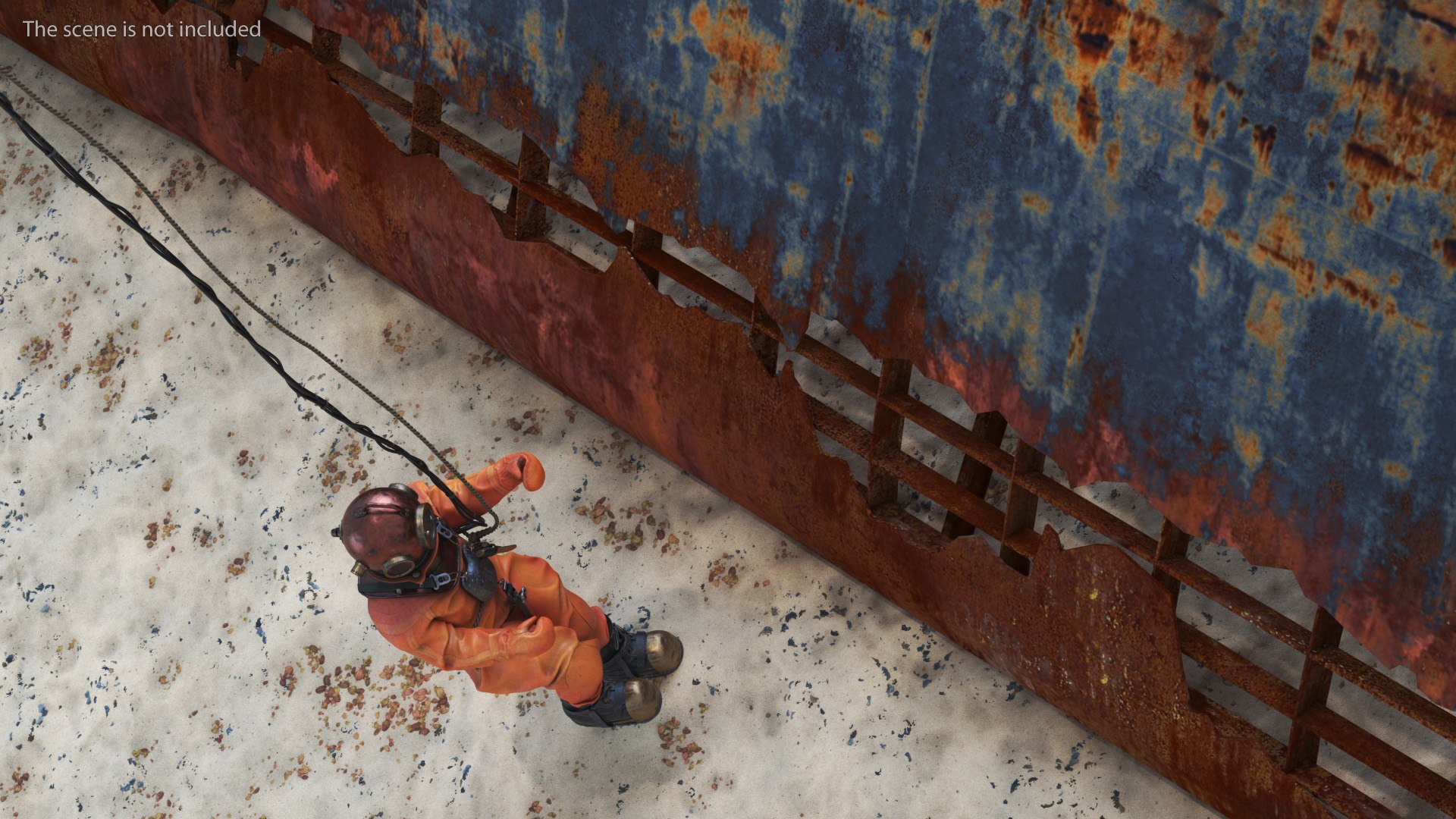 Diving Armor Old Diving Pose 3D Model - TurboSquid 2318337