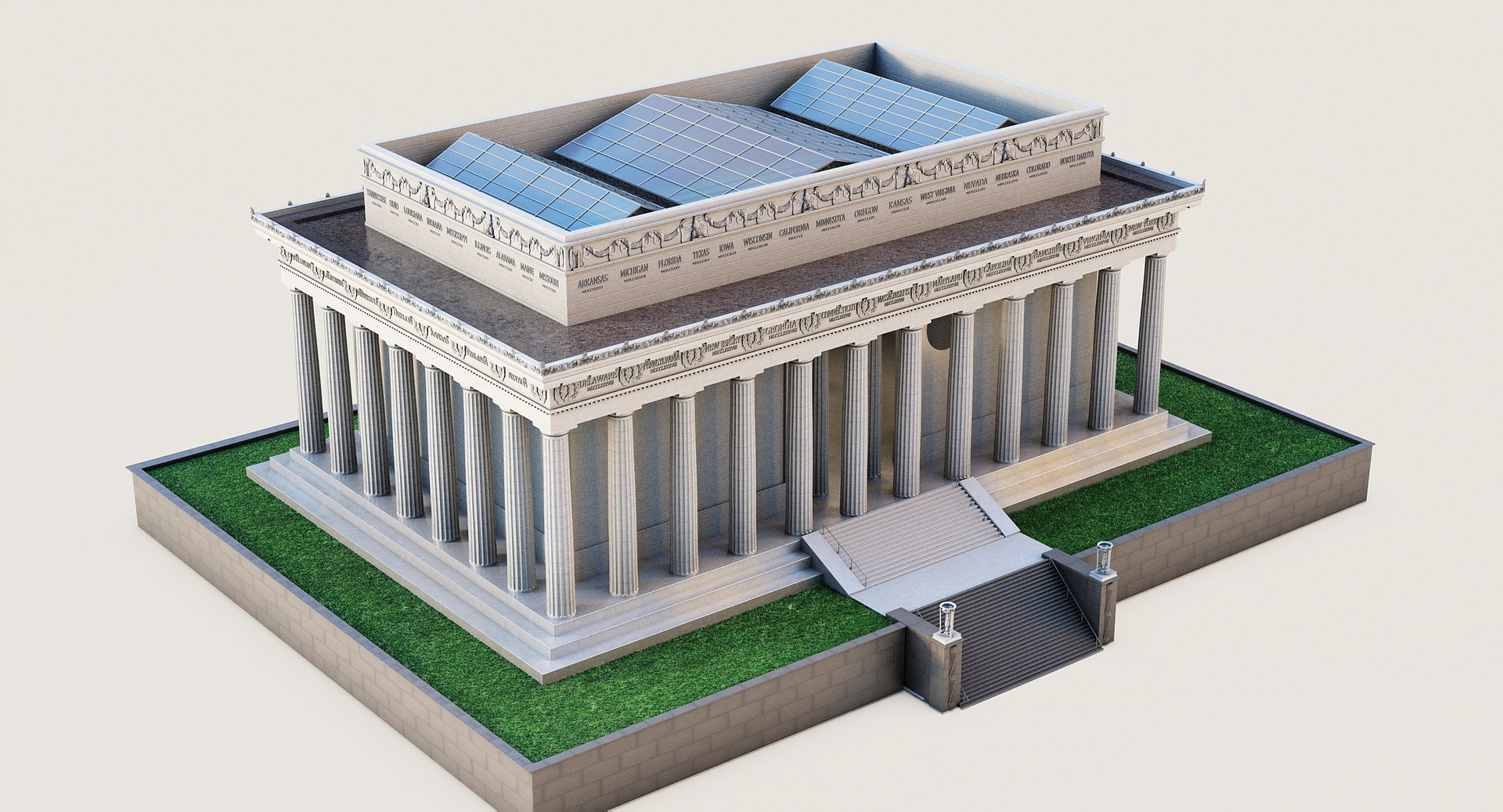 3D Abraham Memorial Statue - TurboSquid 1341975