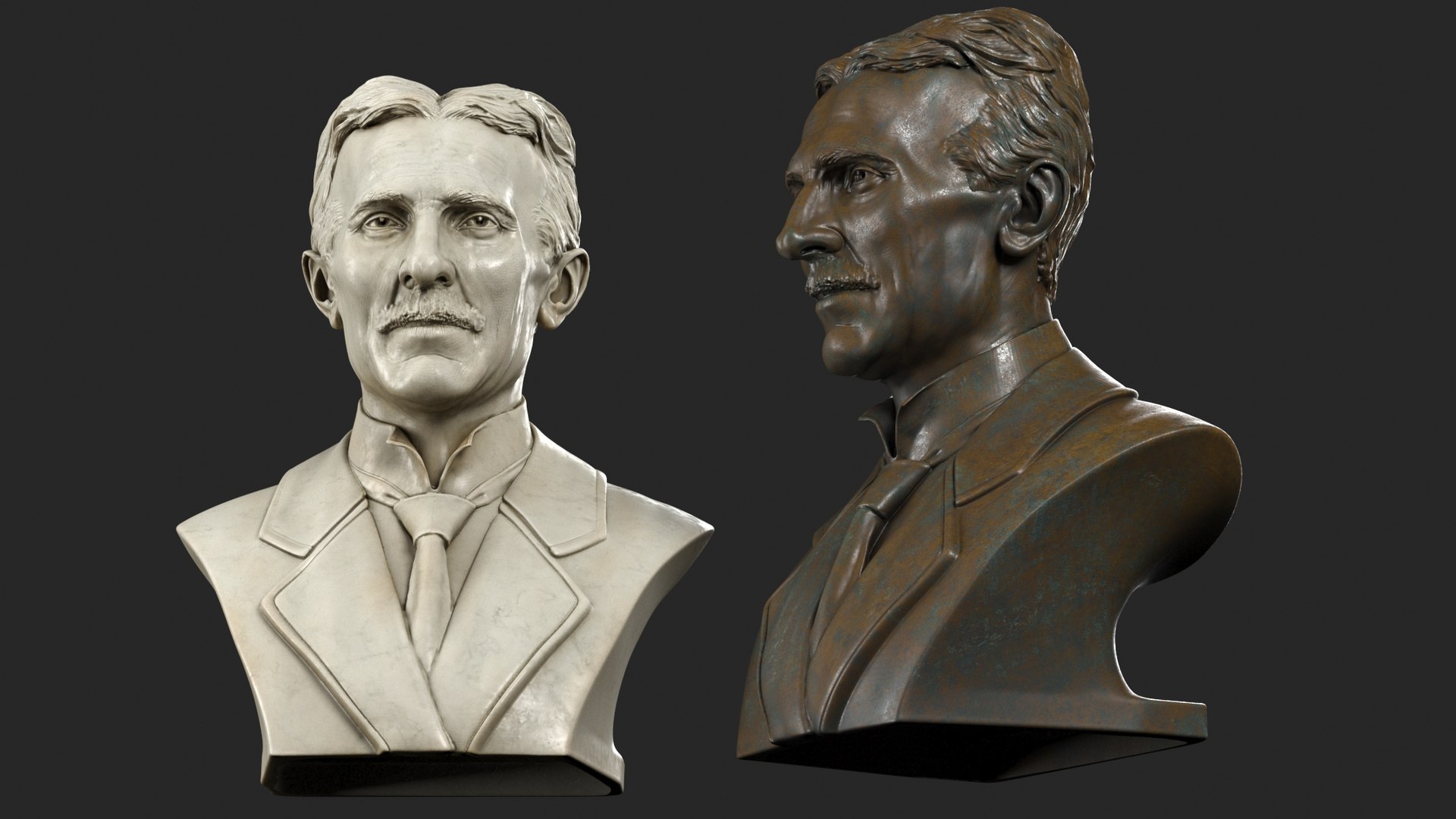 Bust Nikola Tesla 3d Model