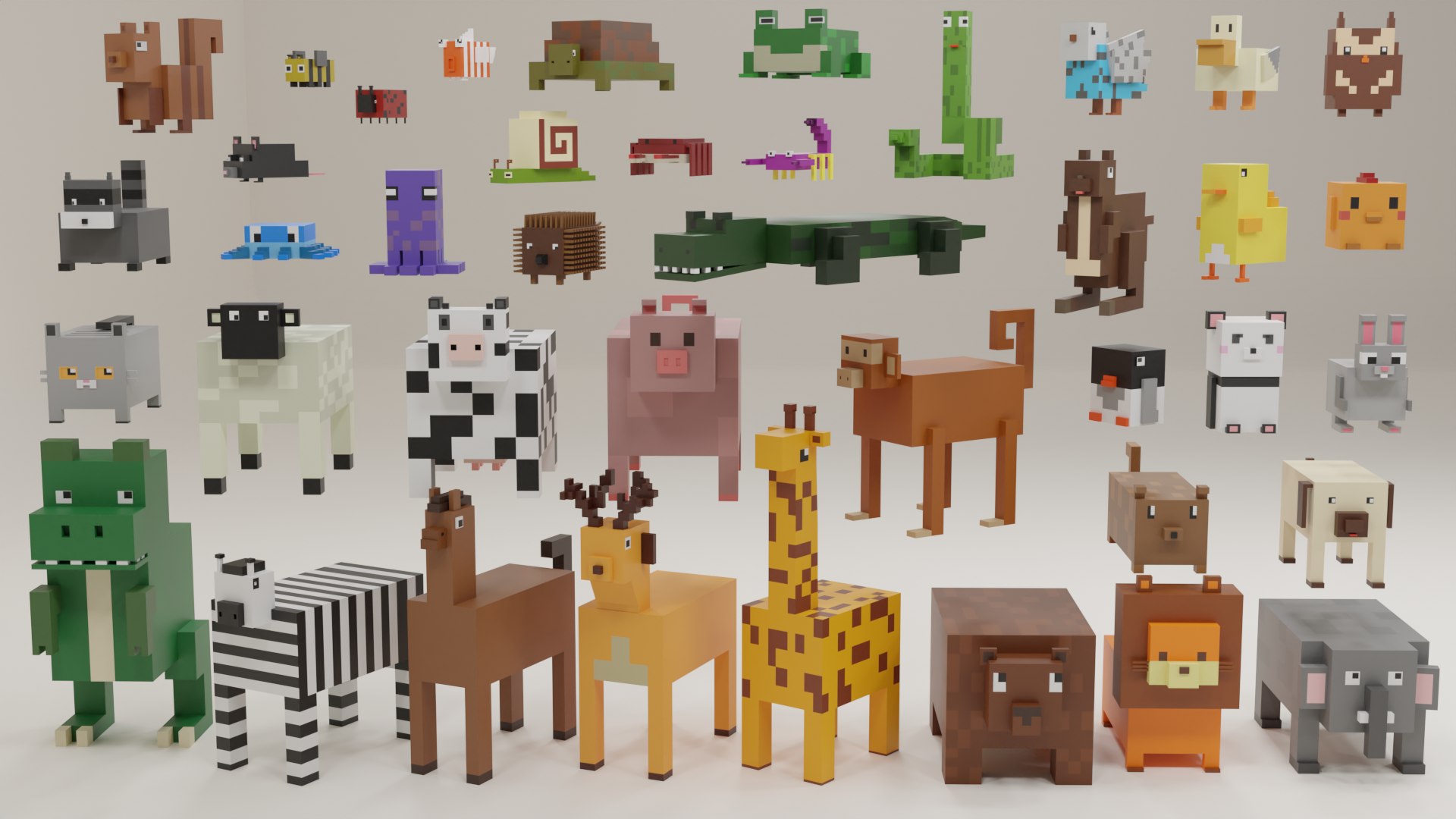 Voxel Low Polly Animal Raccoon 3D Model - TurboSquid 2181943