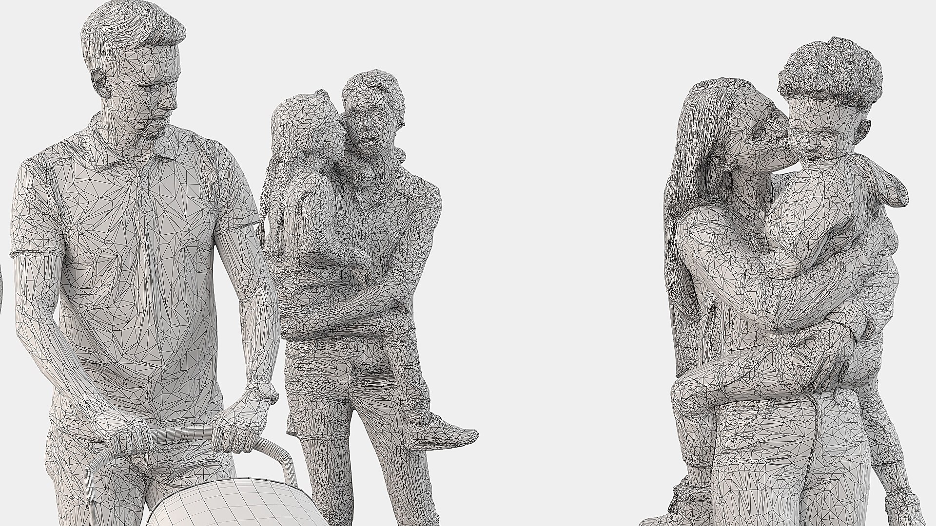 3D People In Pairs Model - TurboSquid 2391021