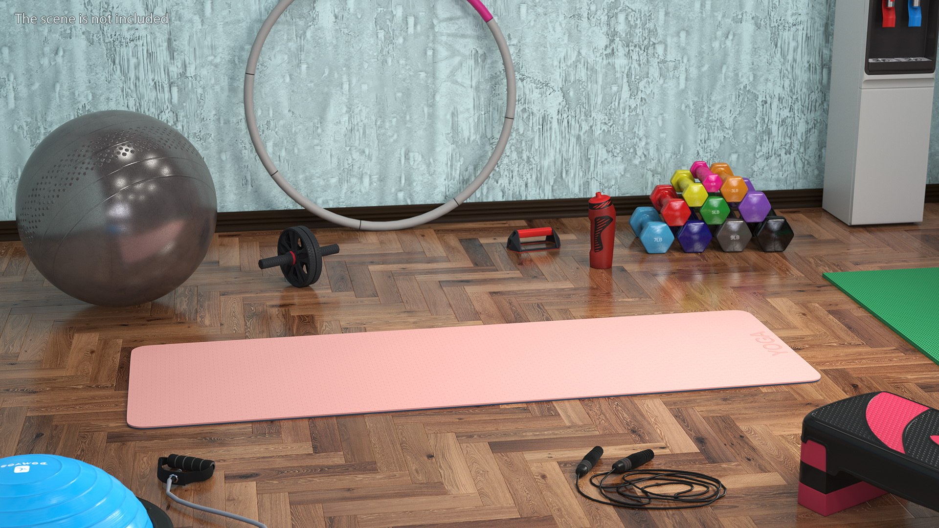 3D Yoga Mat Unwrap Pink model - TurboSquid 1905473