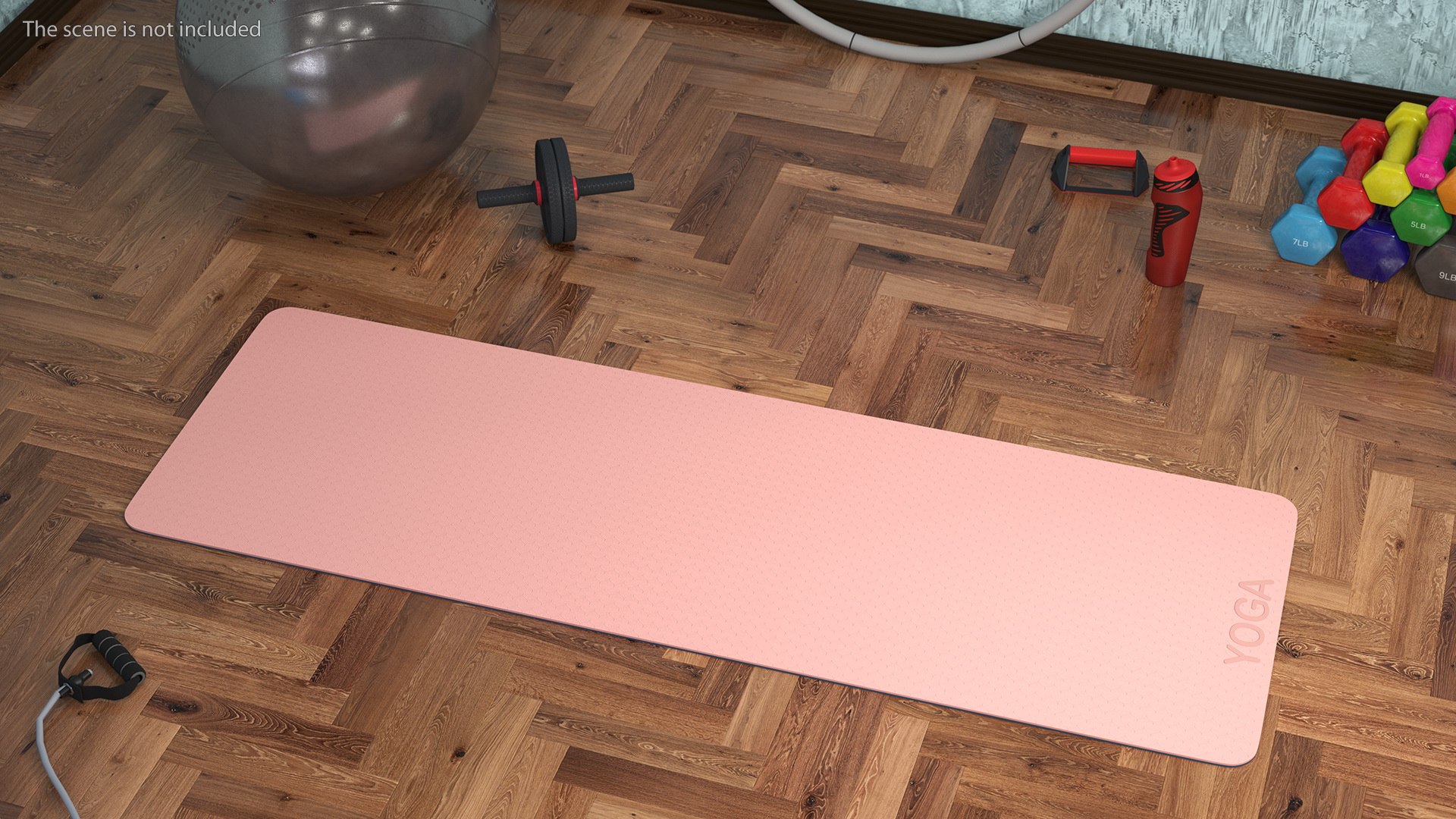 3D Yoga Mat Unwrap Pink model - TurboSquid 1905473