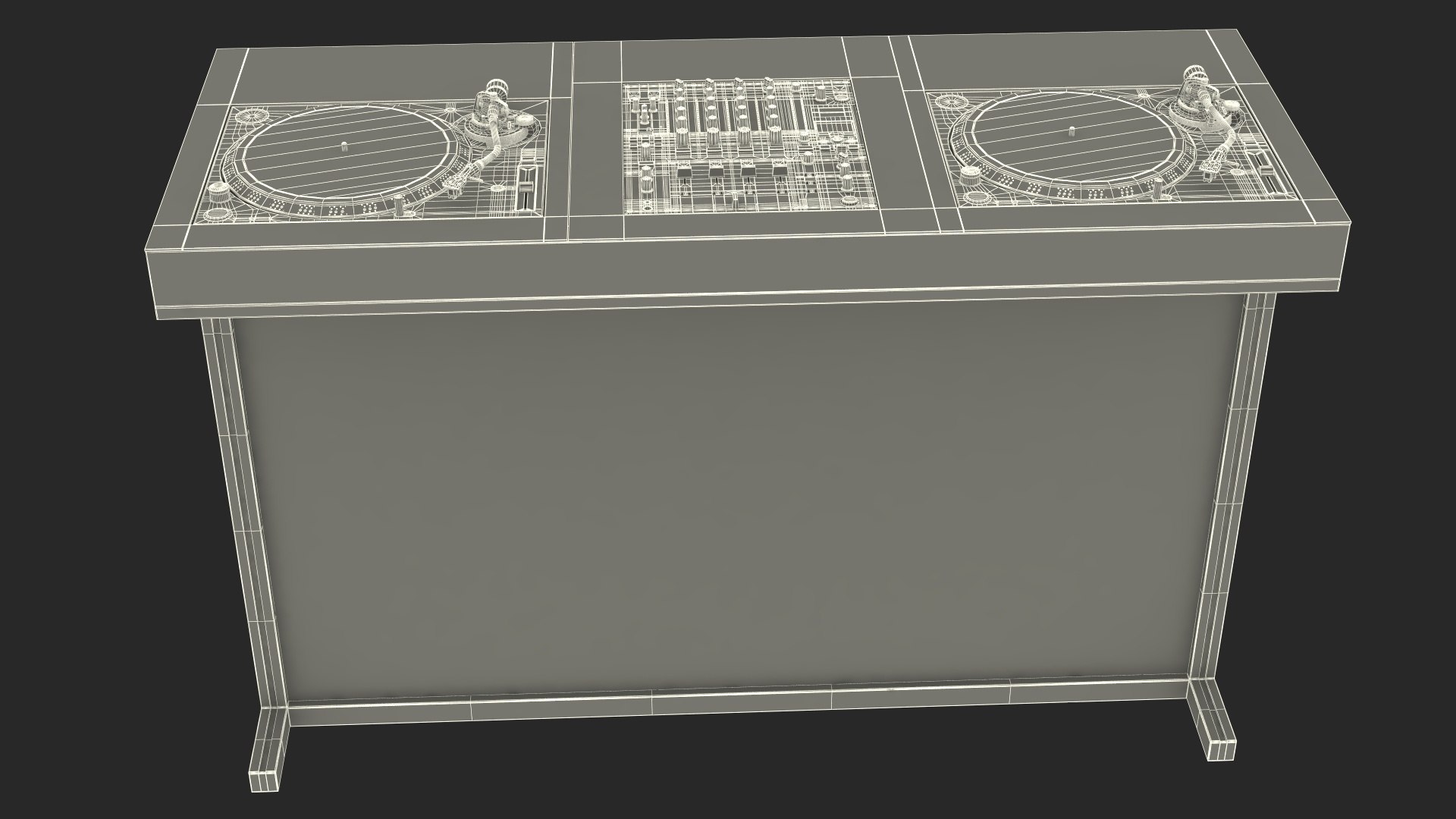 DJ Console With Mixer And Blue Illumination 3D Model - TurboSquid 2206315