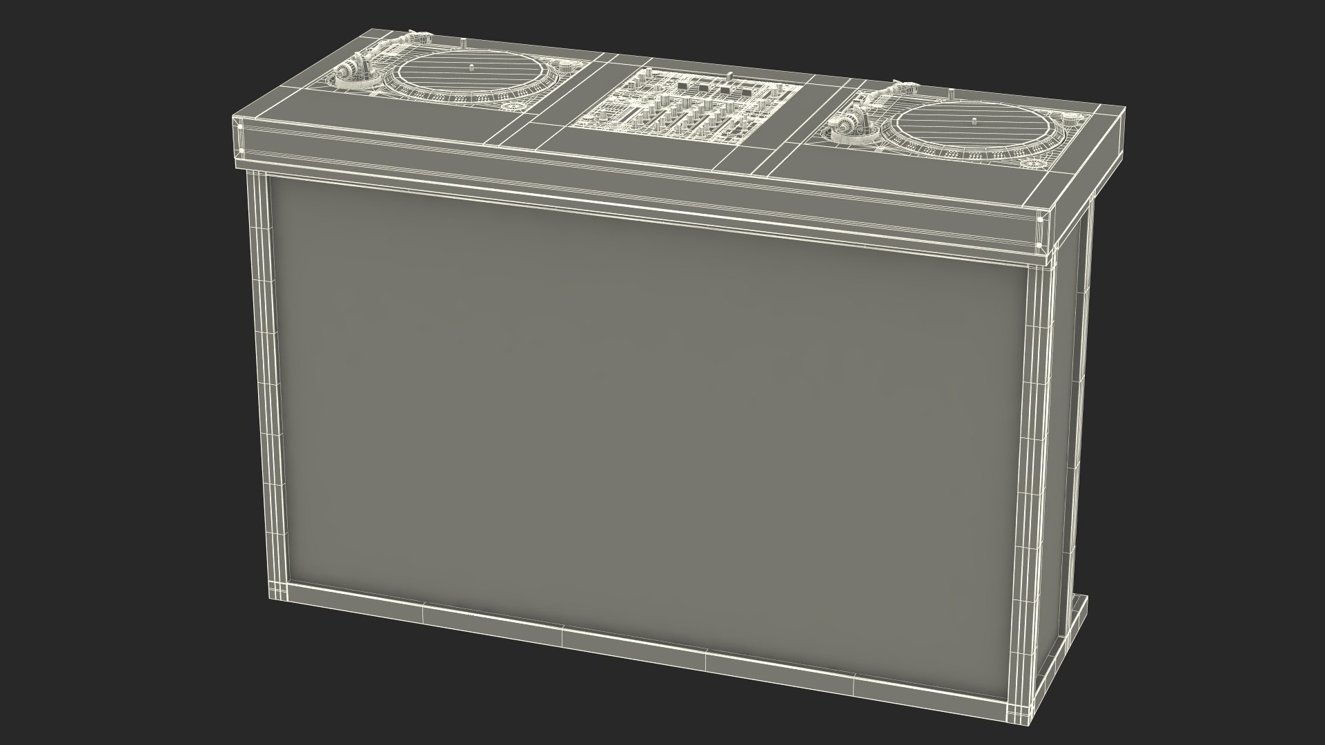 DJ Console With Mixer And Blue Illumination 3D Model - TurboSquid 2206315